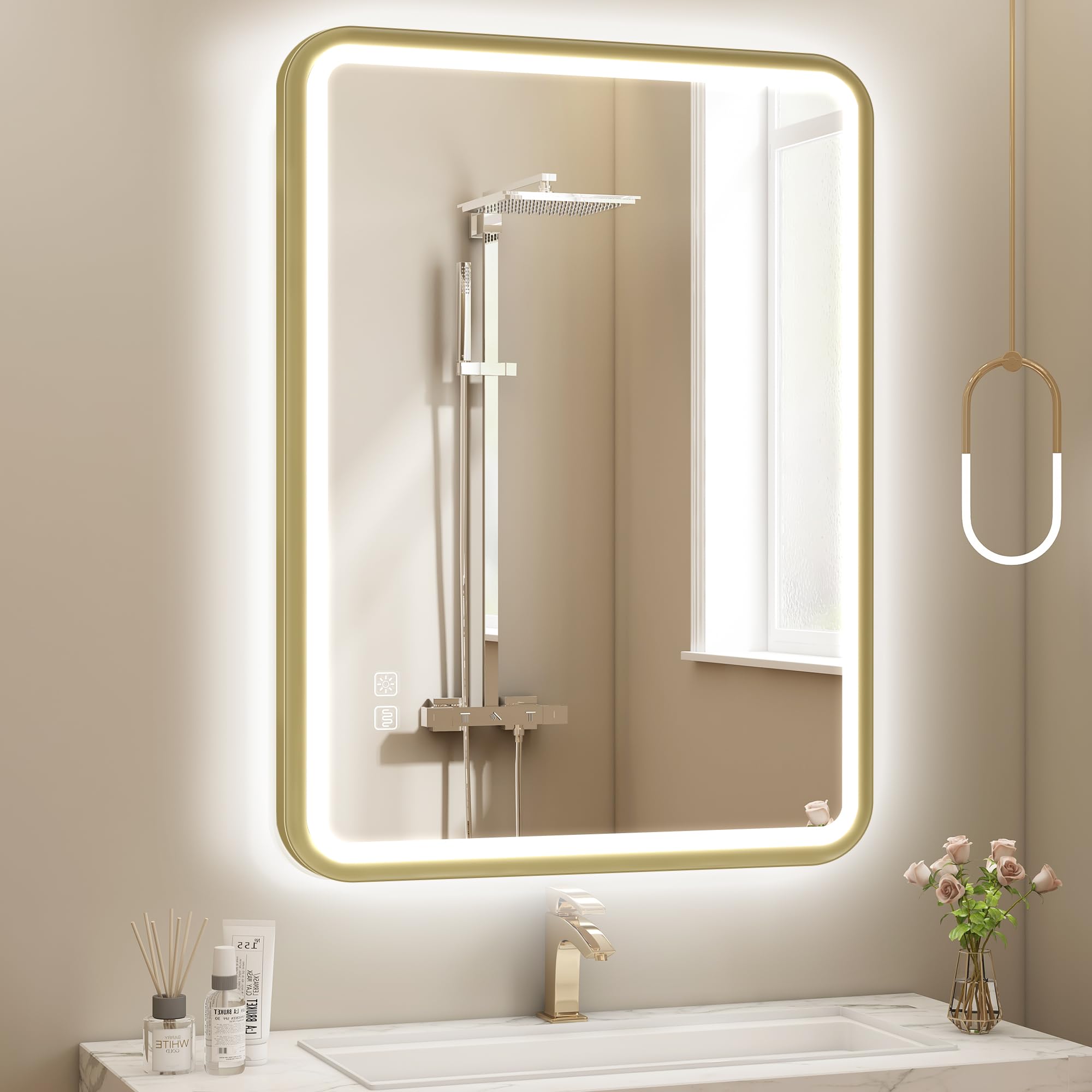 S'bagno Bathroom-Mirror-with-LED-Lights 800x600 mm, Illuminated-LED ...
