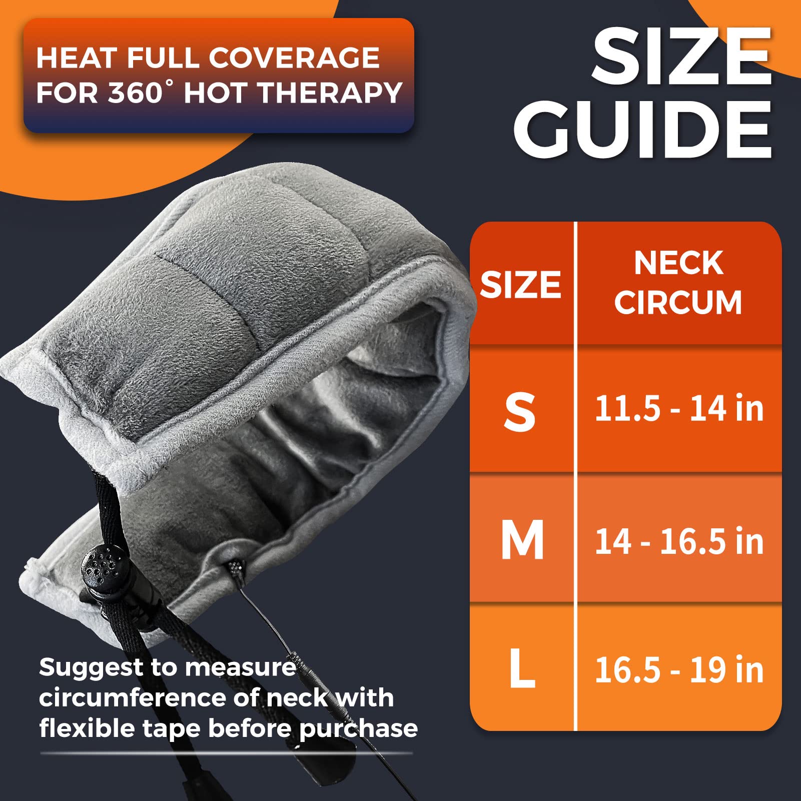 Snapklik.com : Neck Pain Relief Heated Neck Wrap, Weighted Neck Heating ...