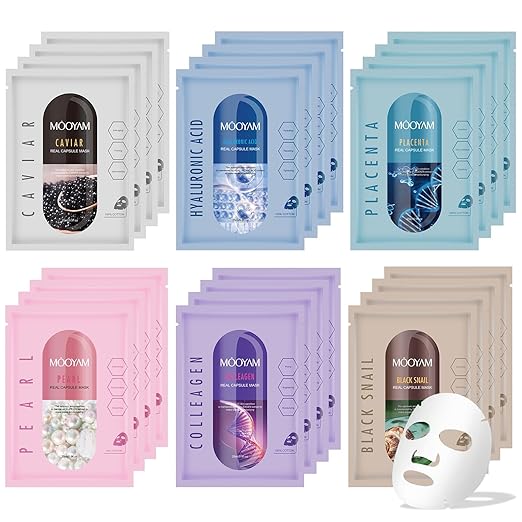 Amazon.com : Face Masks Skincare Set for Girl,Moisturizing Collagen ...