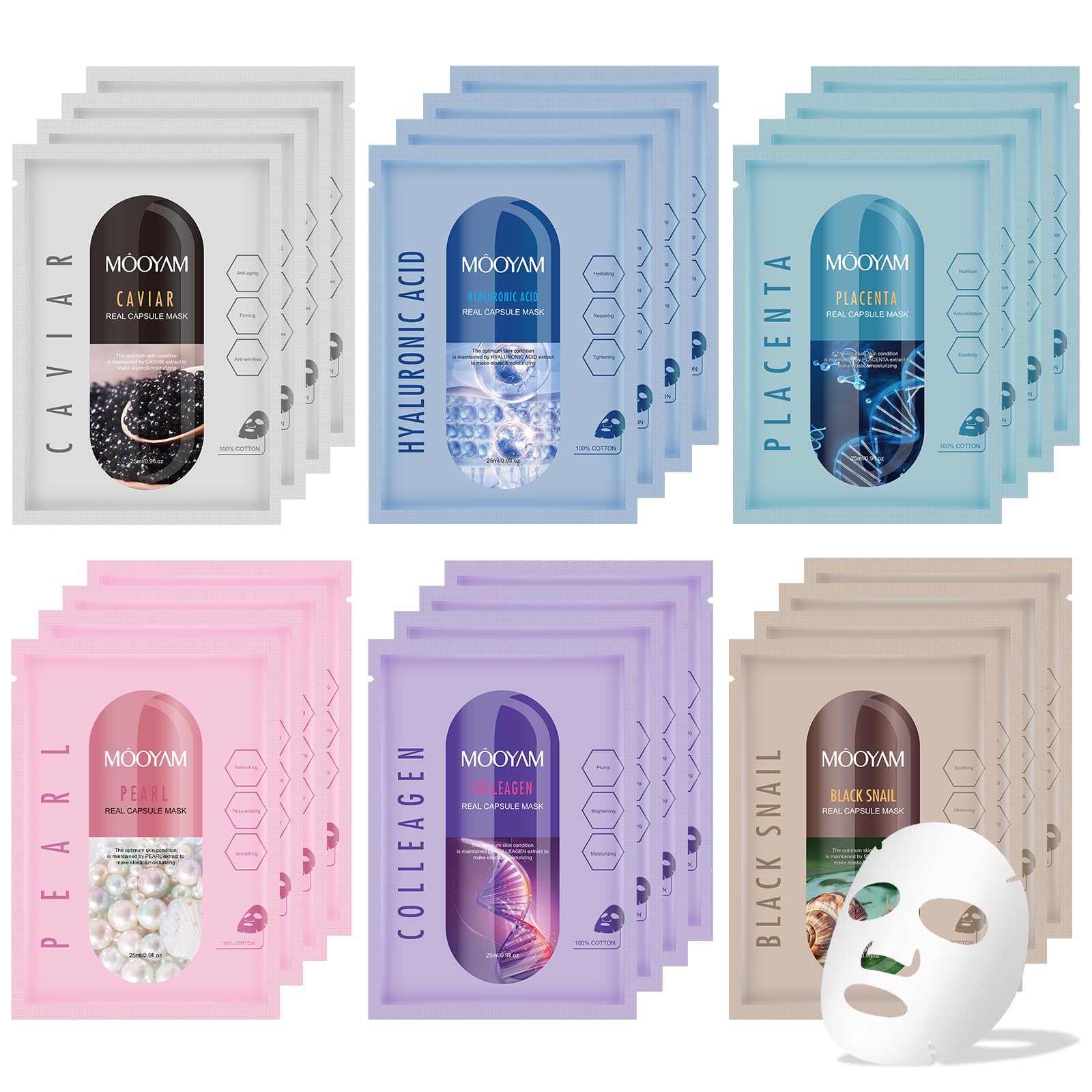Amazon.com : Face Masks Skincare Set for Girl,Moisturizing Collagen ...