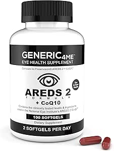 Amazon.com: Generic4ME AREDS 2 SoftGels, 100 mg CoQ10 for Heart Health ...