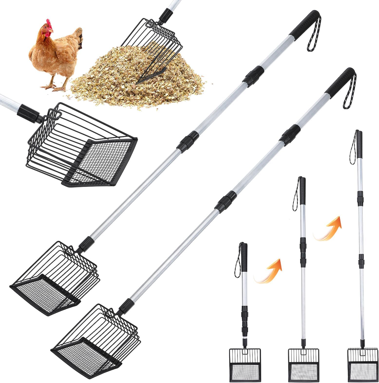 Amazon.com: Sprigrown Chicken Poop Scooper with ¼” Fine Mesh Sieve ...