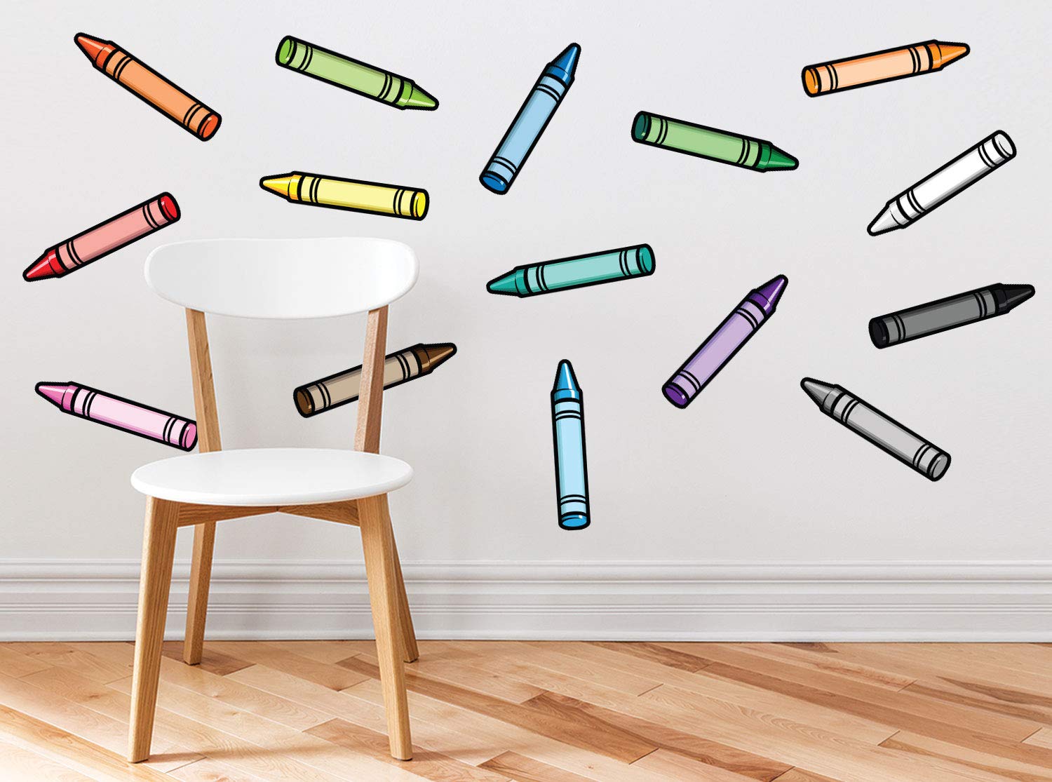Amazon.com: Set of 15 Crayon Premium Fabric Wall Decals ...