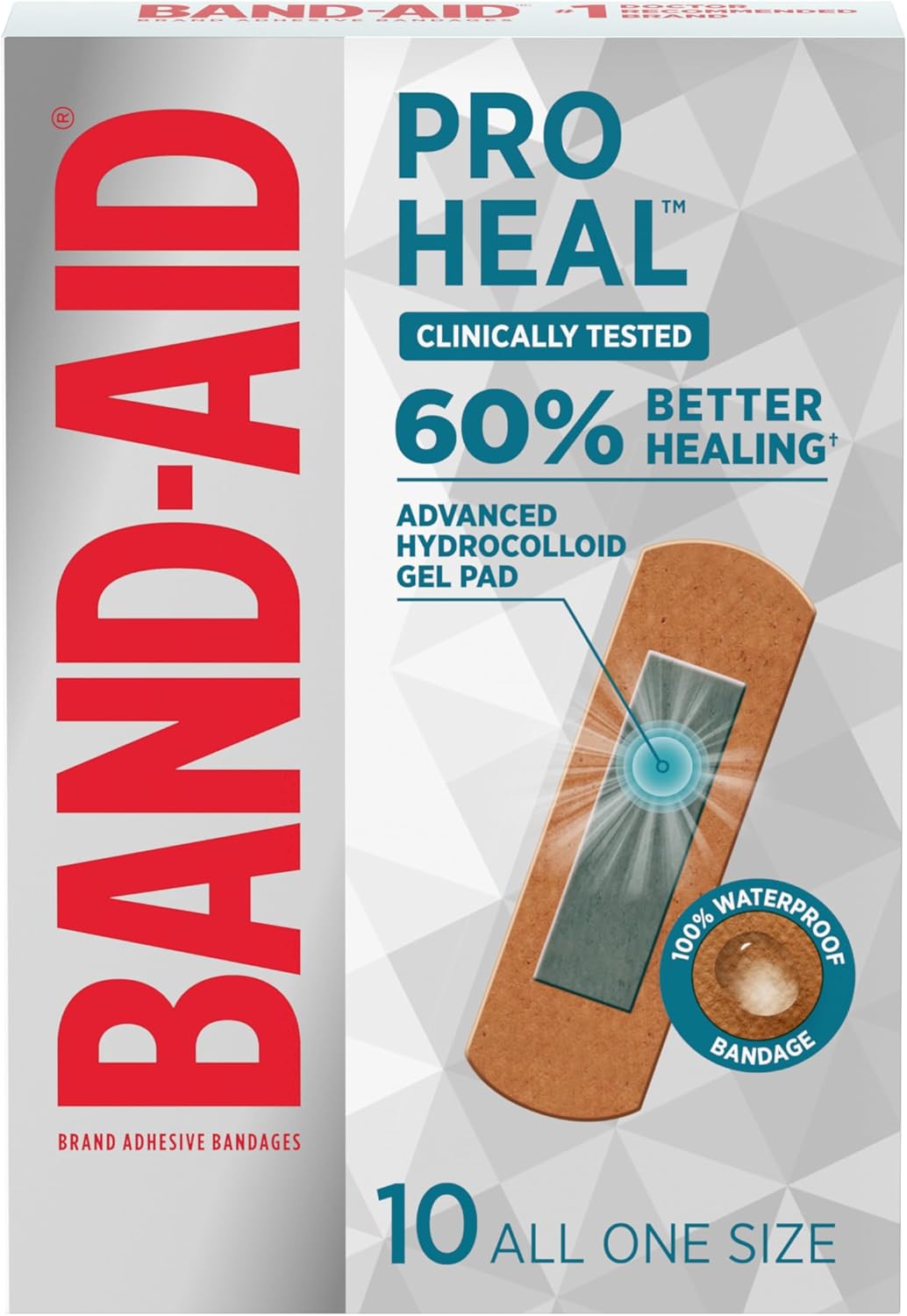 Amazon.com: Band-Aid Brand Pro Heal Adhesive Bandages with Hydrocolloid ...