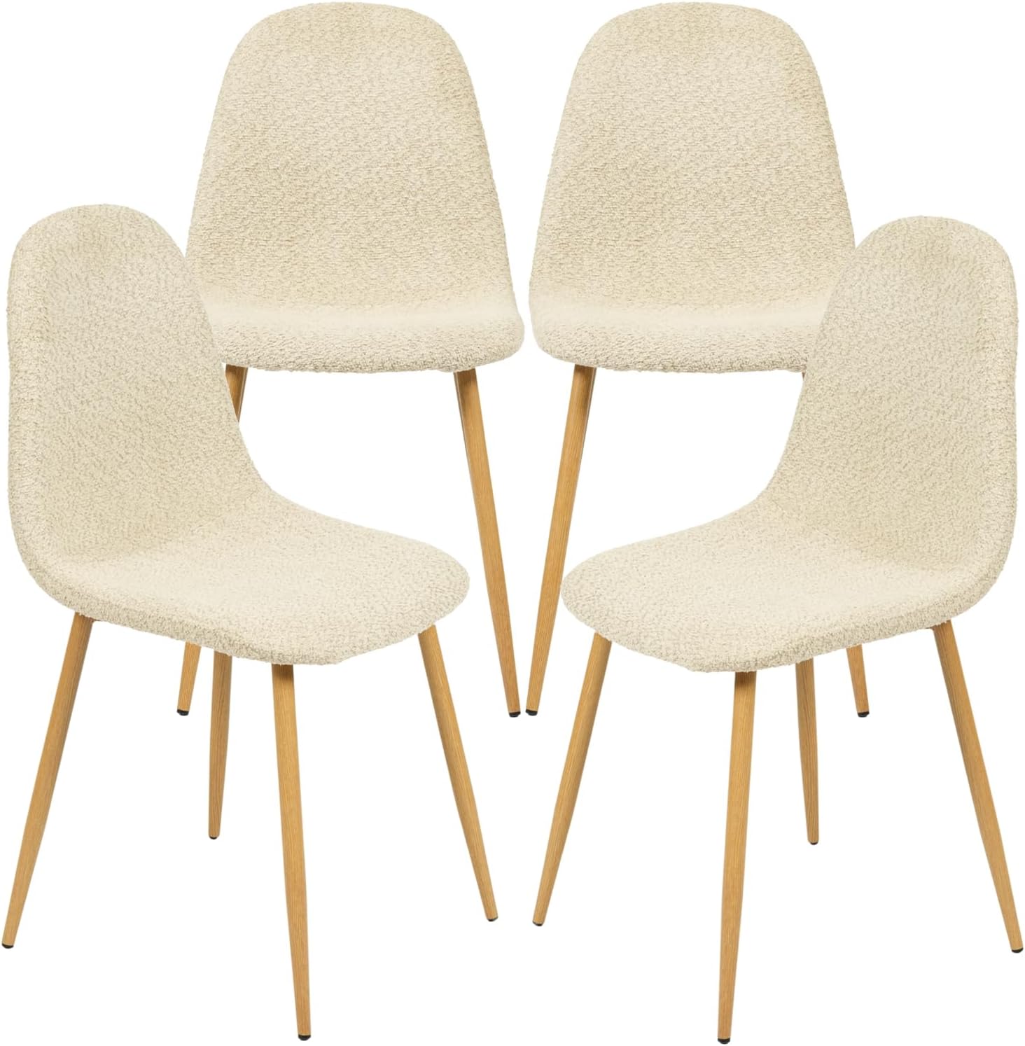 Amazon.com - FurnitureR Dining Chairs Set of 4, Upholstered Fabric ...