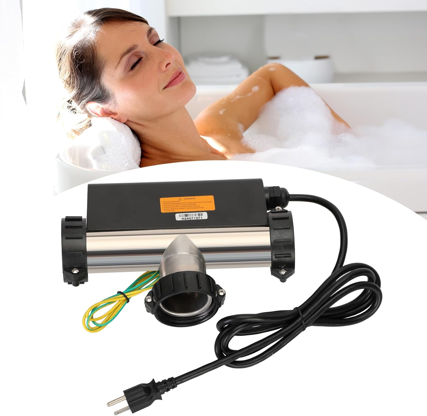 Upgrade Spa Hot Tub Heater,1.5KW,110V,7x1.5 inches,Bath Heater ...
