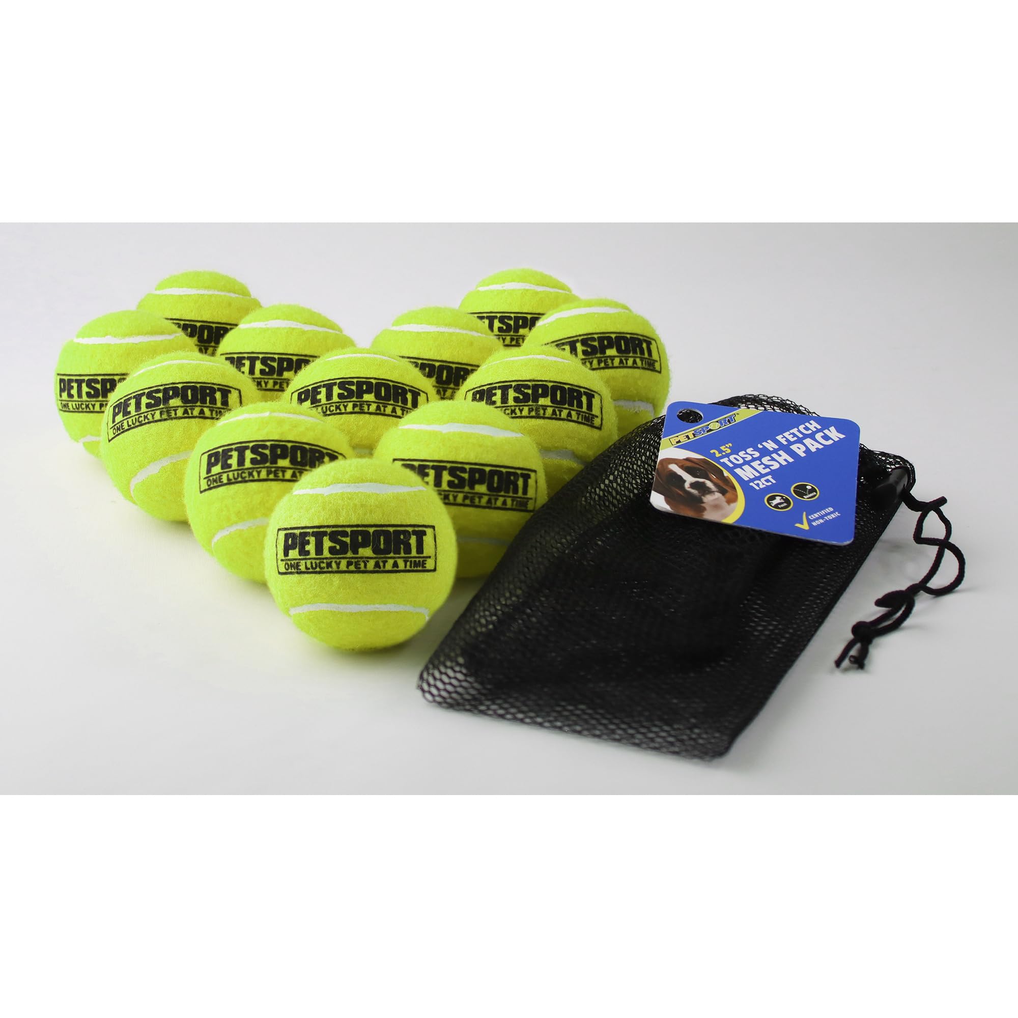 Snapklik.com : PetSport Yellow Tennis Ball Dog Toys 12 Pack Medium (2.5 ...