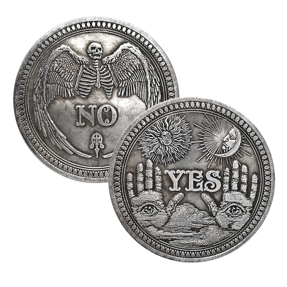 Amazon.com: Yes or No Challenge Coin Decision Maker Lucky Coin Antique ...