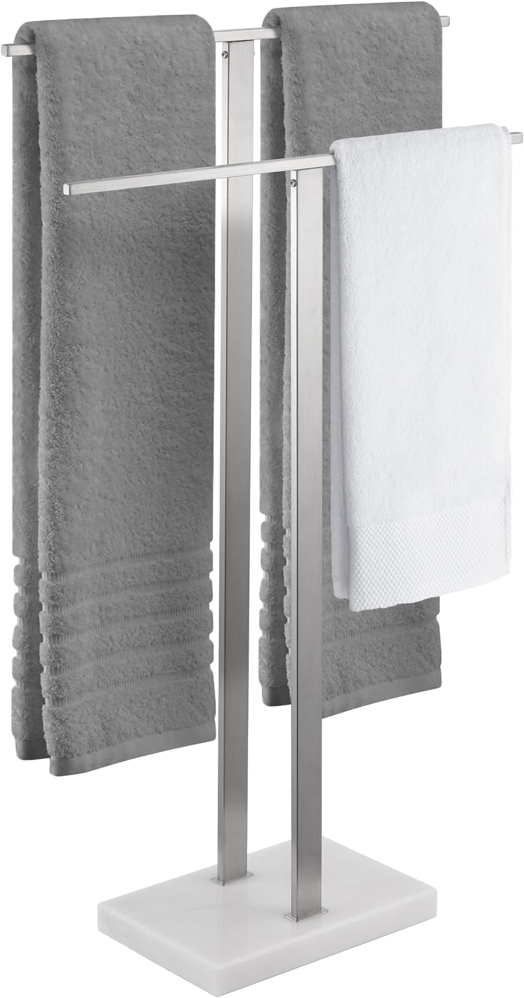 Amazon.com: Kings Brand Furniture - 2 Tier Freestanding Towel Rack ...