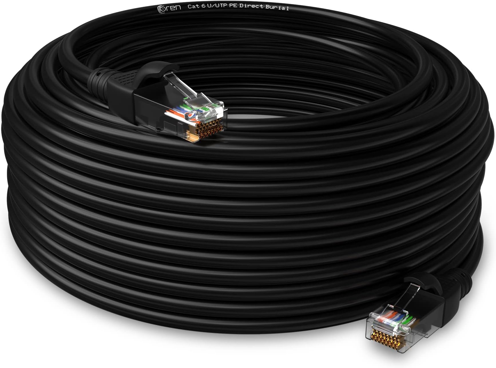 RosenetSys 50m OUTDOOR EXTERNAL cat5e Network Ethernet Cable (PVC Lined ...