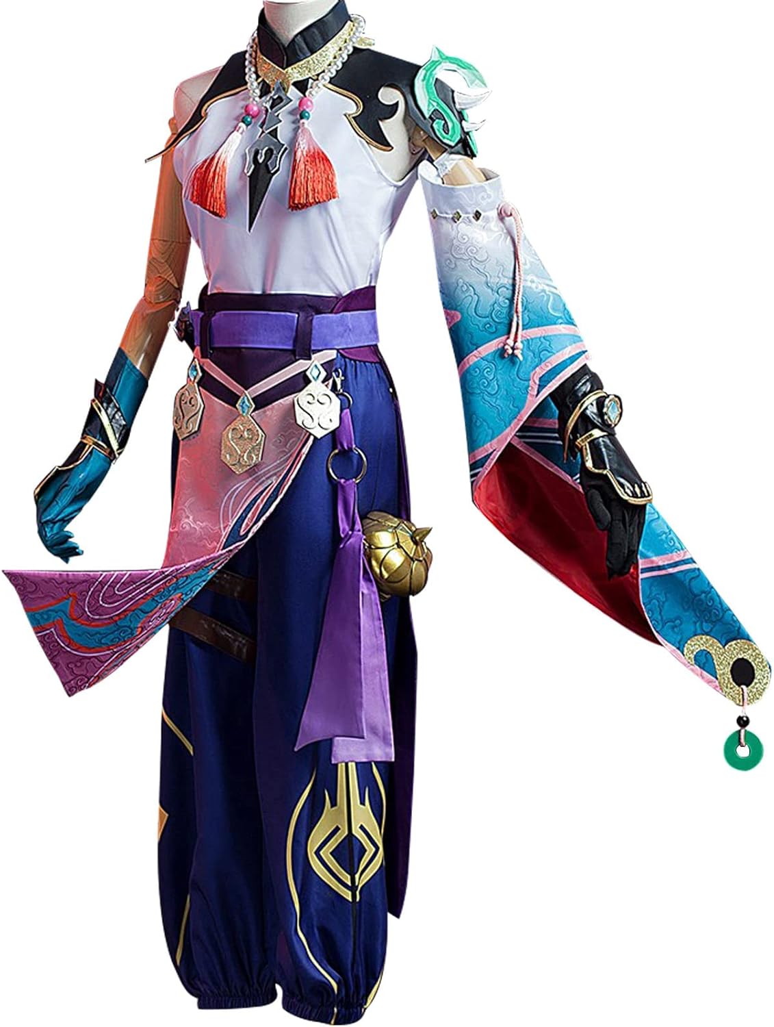Amazon.com: NSPSTT Xiao Cosplay Xiao Tattoo Costume Game Cosplay ...