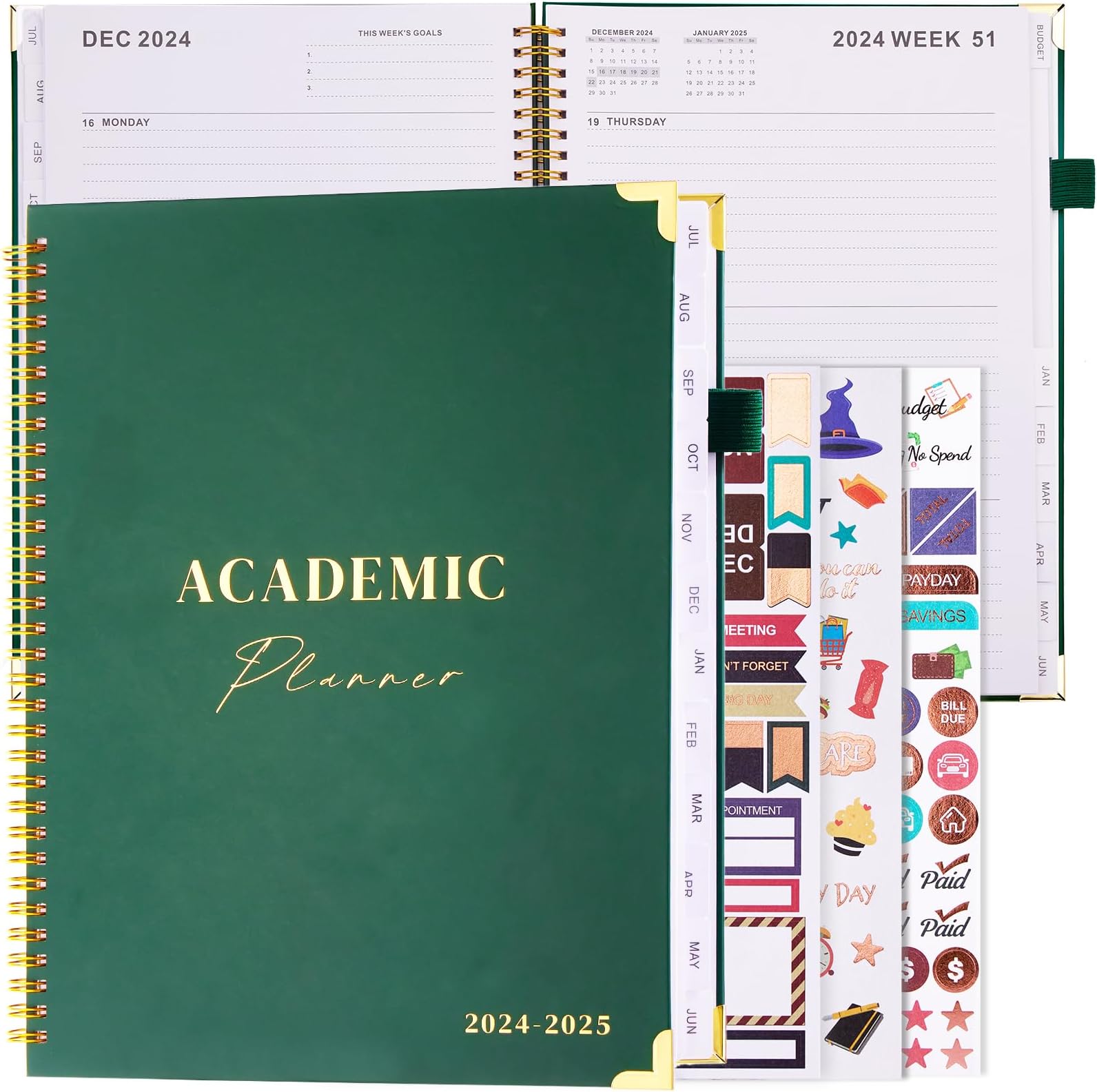 Amazon.com : Academic Planner 2024-2025, Monthly and Weekly Calendar ...