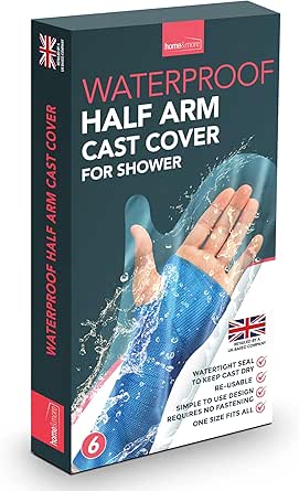 SOL 6pk Waterproof Half Arm Cover for Shower, Plaster Sleeve Protector ...