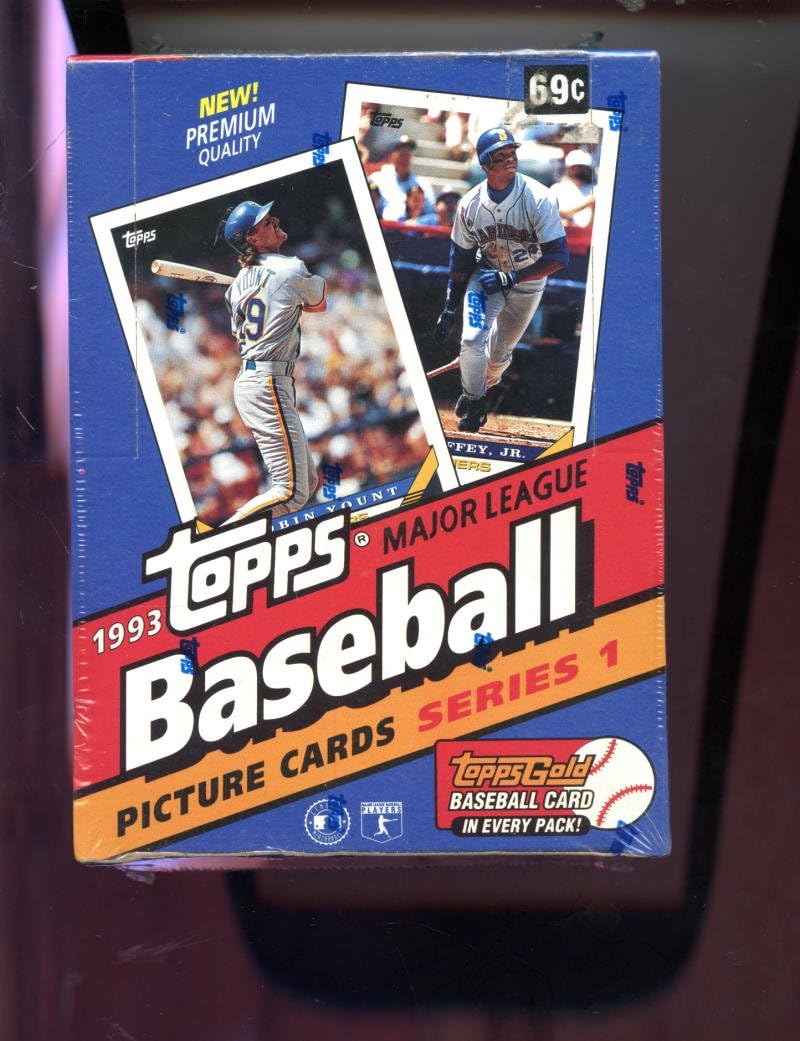 1993 Topps Baseball Wax Pack Box Series 1 One Set Derek Jeter Rookie ...