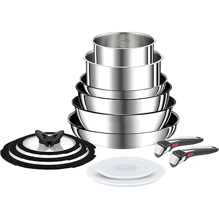 Tefal Ingenio Preference ON Pots & Pans Set, 13 Pieces, Stackable, Removable Handle, Space ...