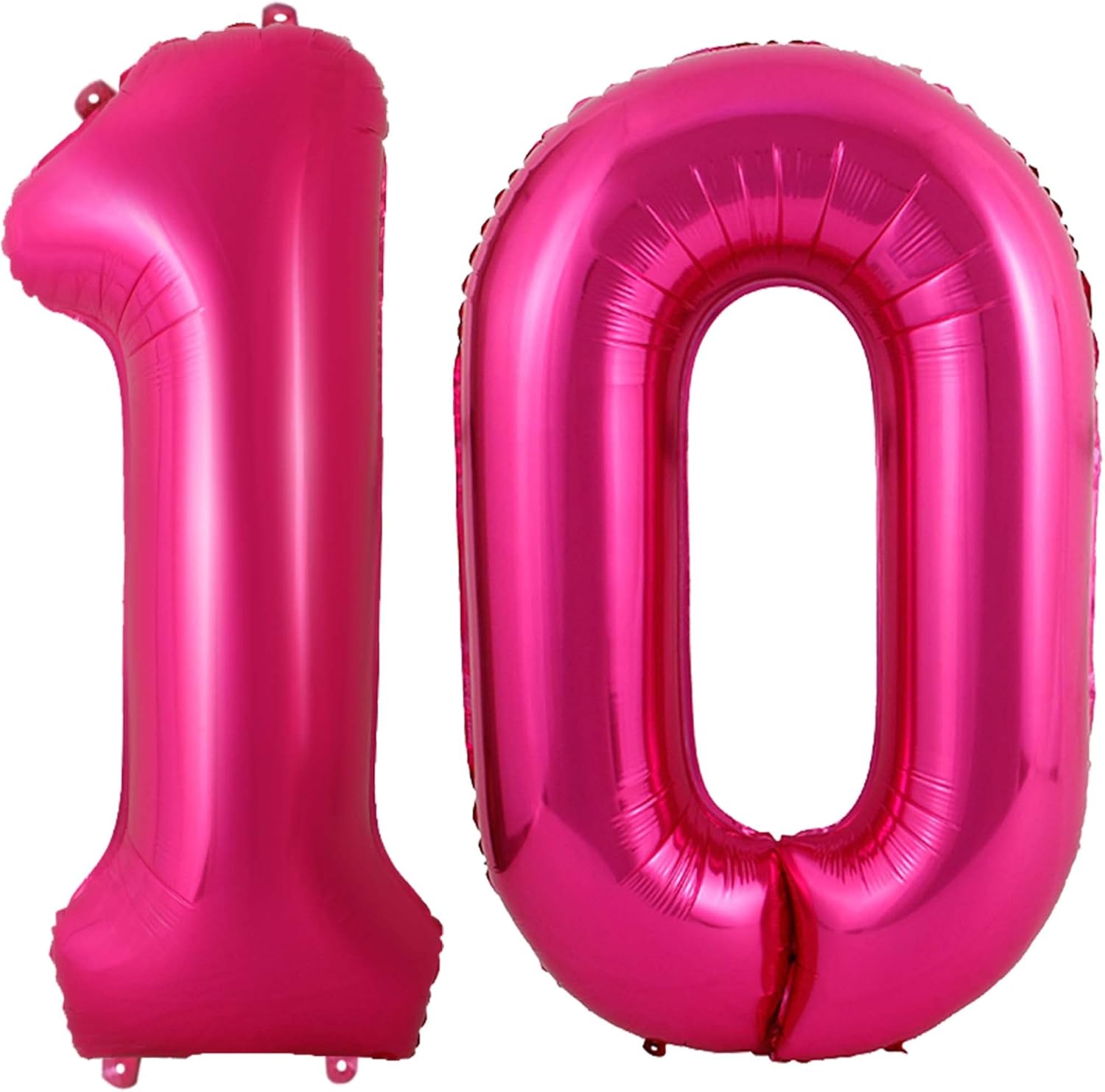Amazon.com: 40 Inch Hot Pink 10 Balloon Number 10th Birthday ...