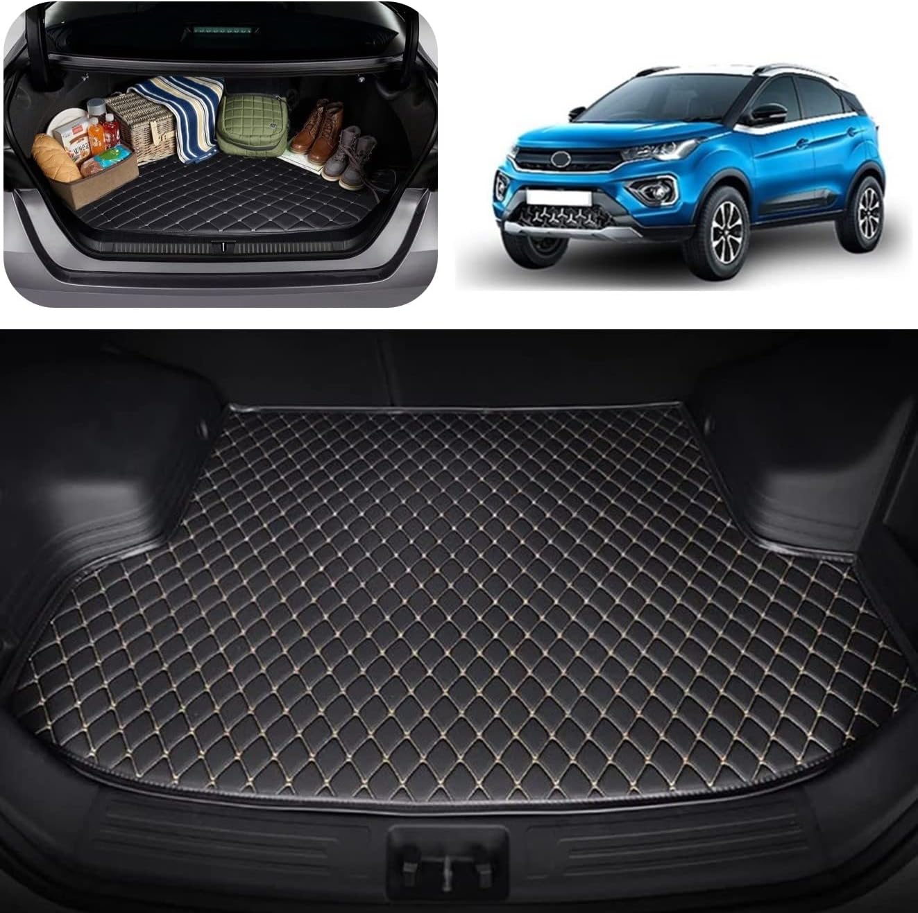 Vahan Expo 7D Luxury Car Trunk Mat/Dicky/Boot Mat Suitable for Nexon ...