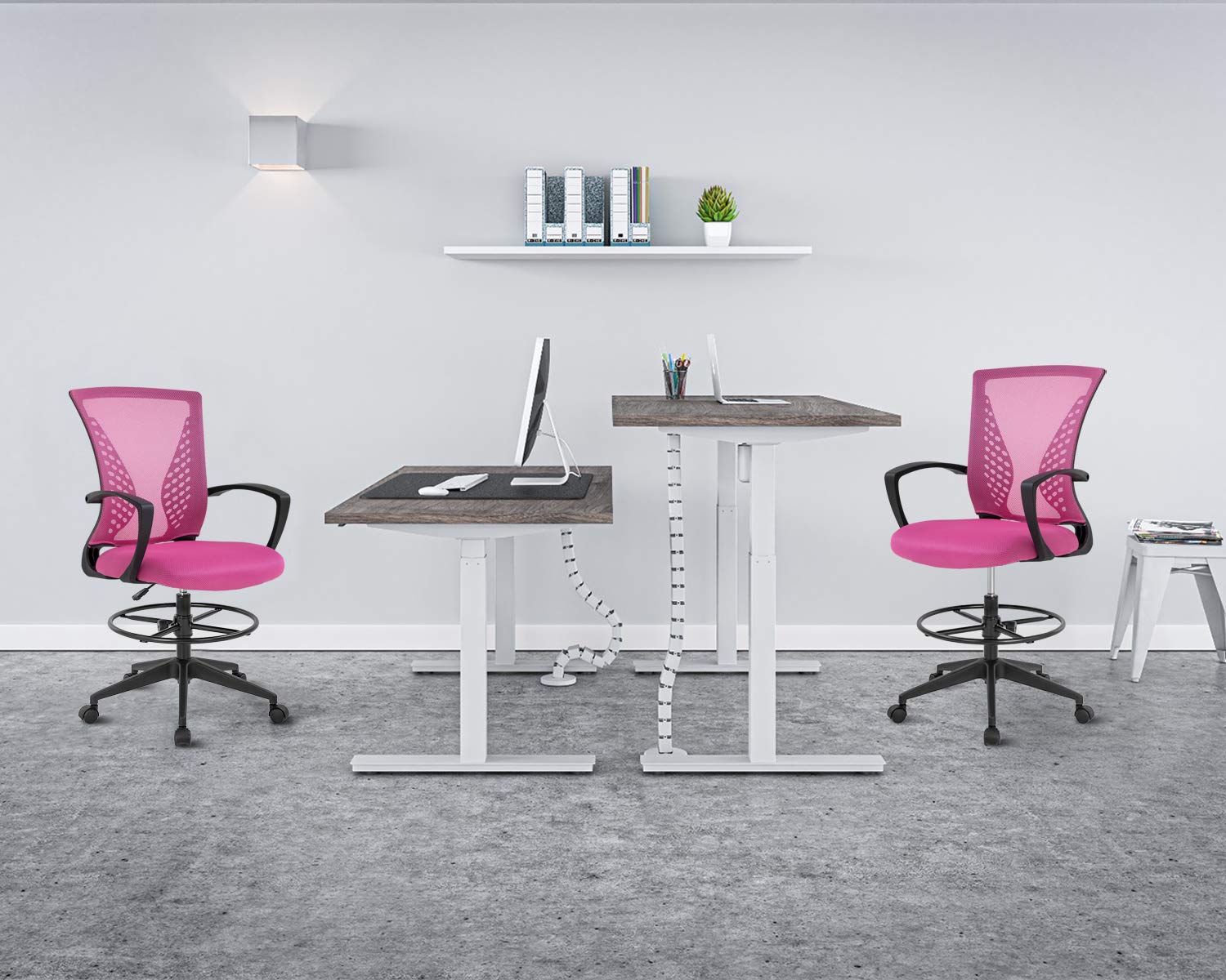 Snapklik.com : Drafting Chair Tall Office Chair Standing Desk Chair ...