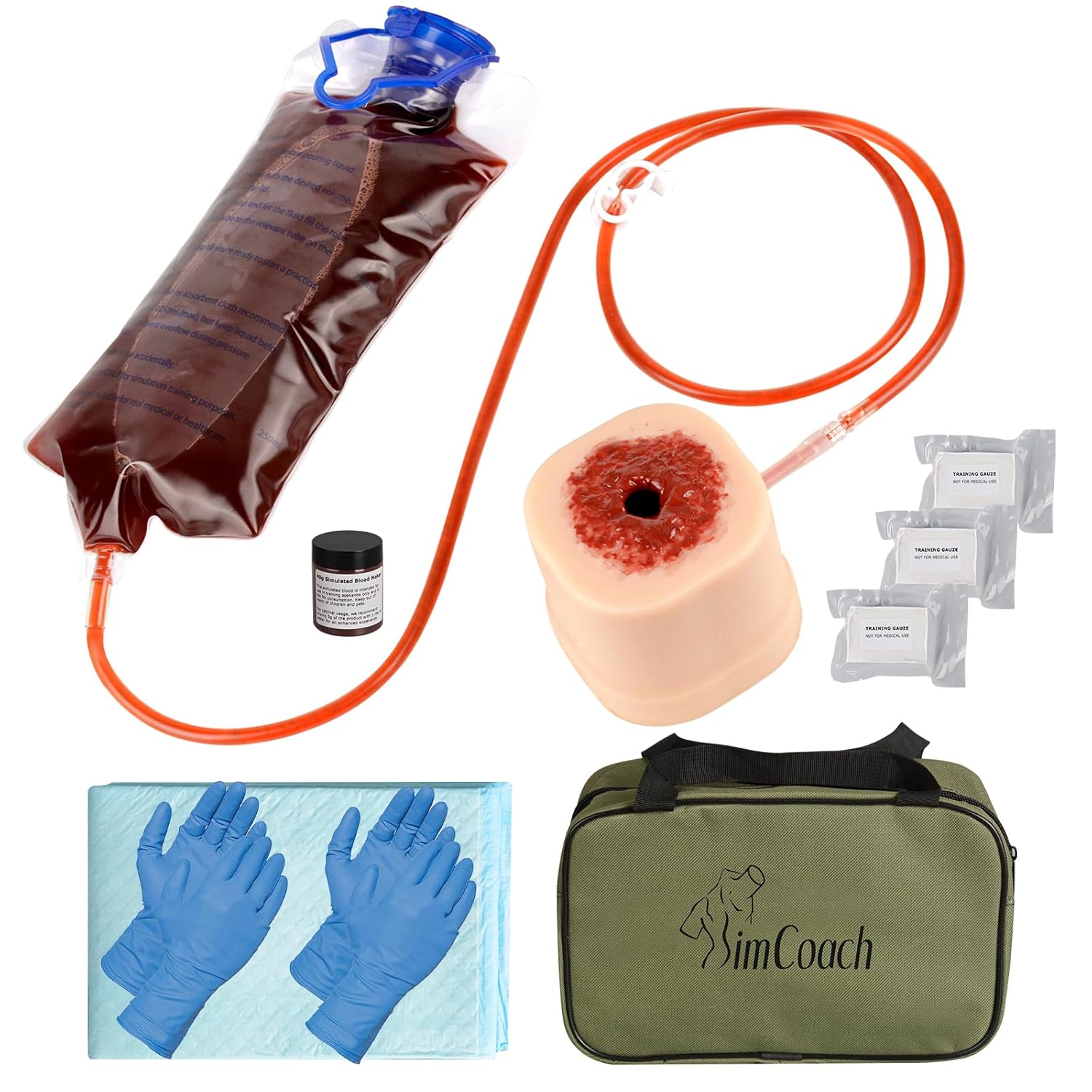 SimCoach Wound Packing Trainer Kit, Stop The Bleed Kit for Wound ...