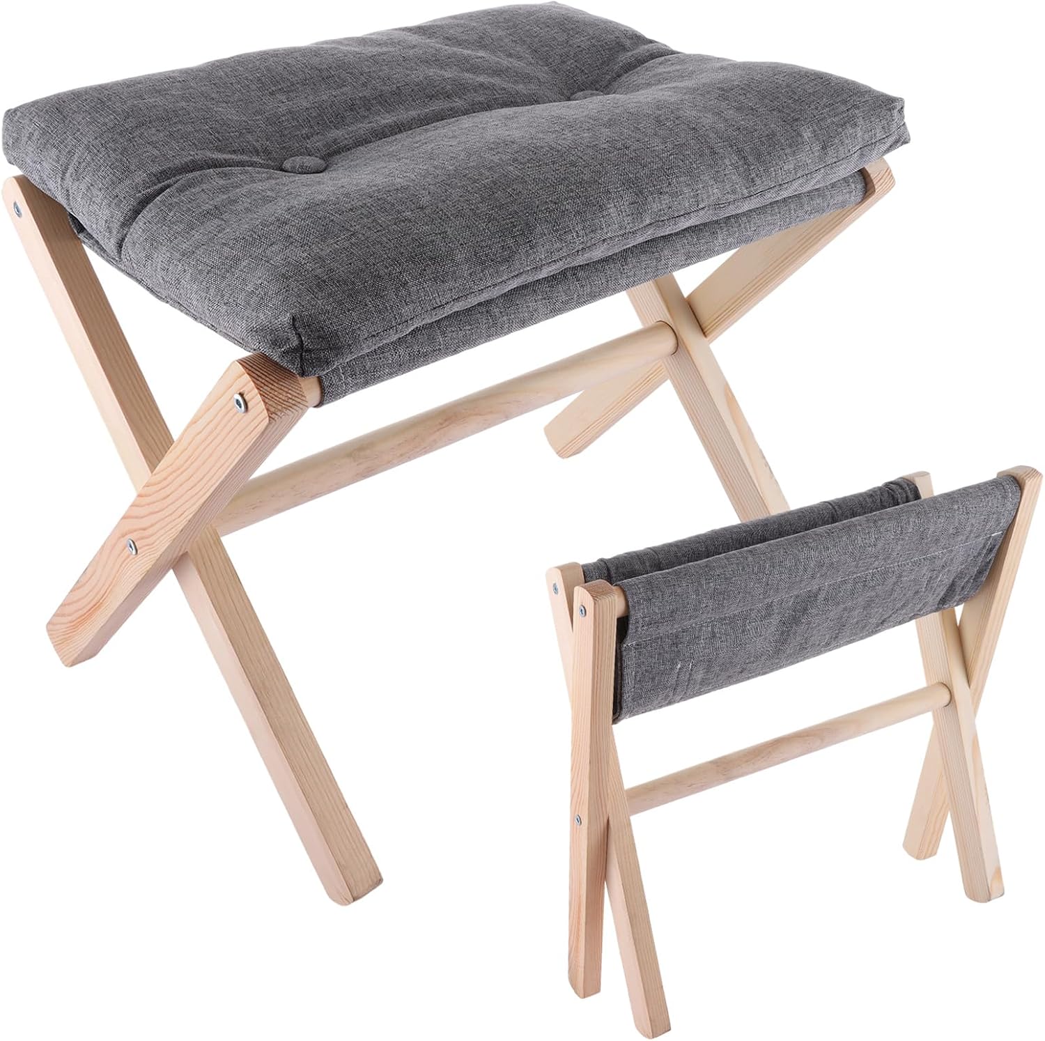ASelected 40 Cm Height Footrest Stool Folding Wood Footstool Step Stool ...