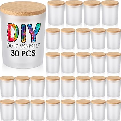 Amazon.com: Tanlade 30 Pcs 10 oz Sublimation Candle Jars for Making ...