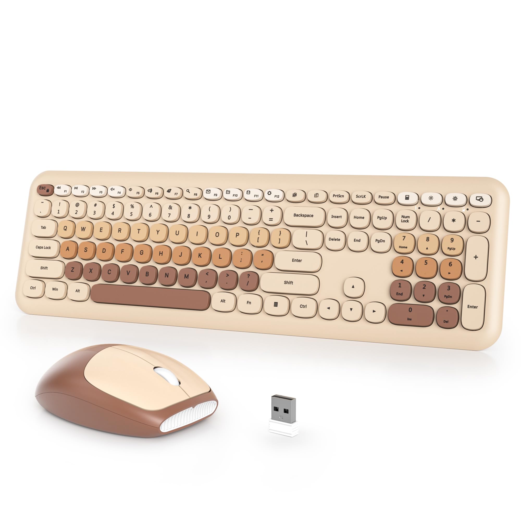 Amazon.com: iTastatur Typewriter Wireless Keyboard and Mouse Combo,2.4G ...