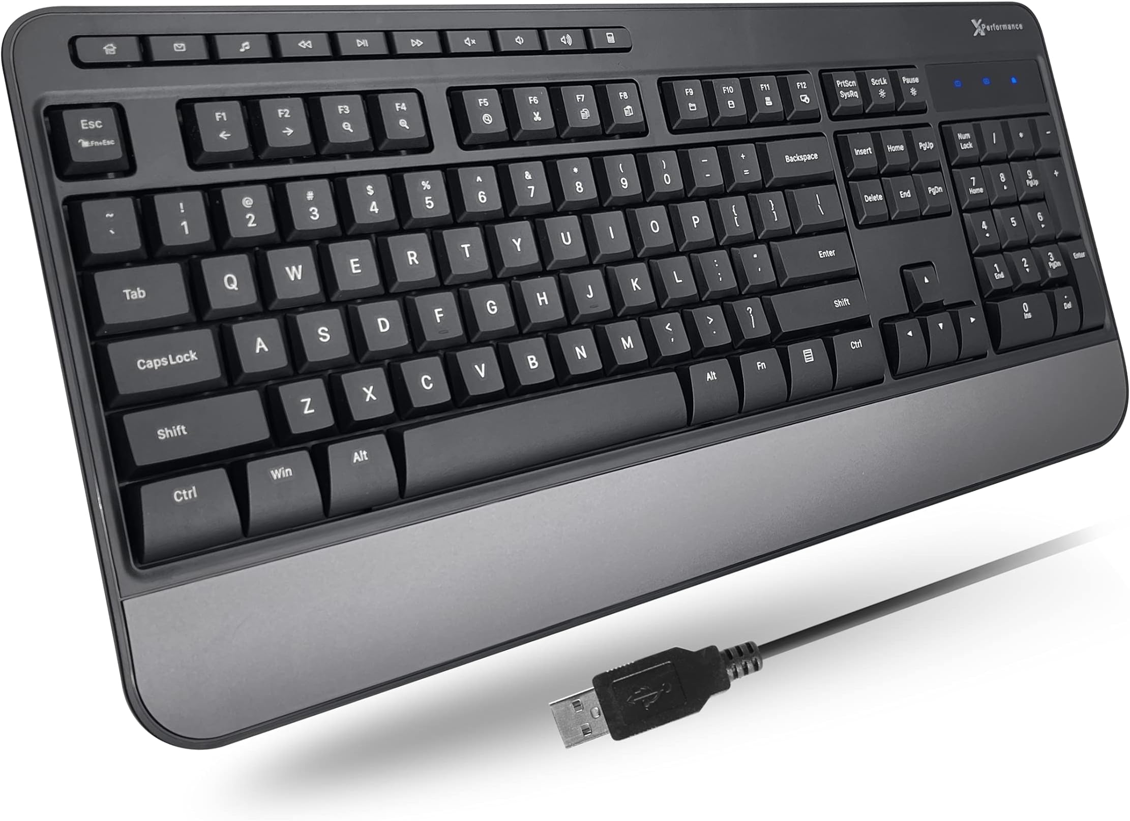 Amazon.com: Dell Wired Keyboard with USB Hub, Palmrest, Multimedia Keys ...