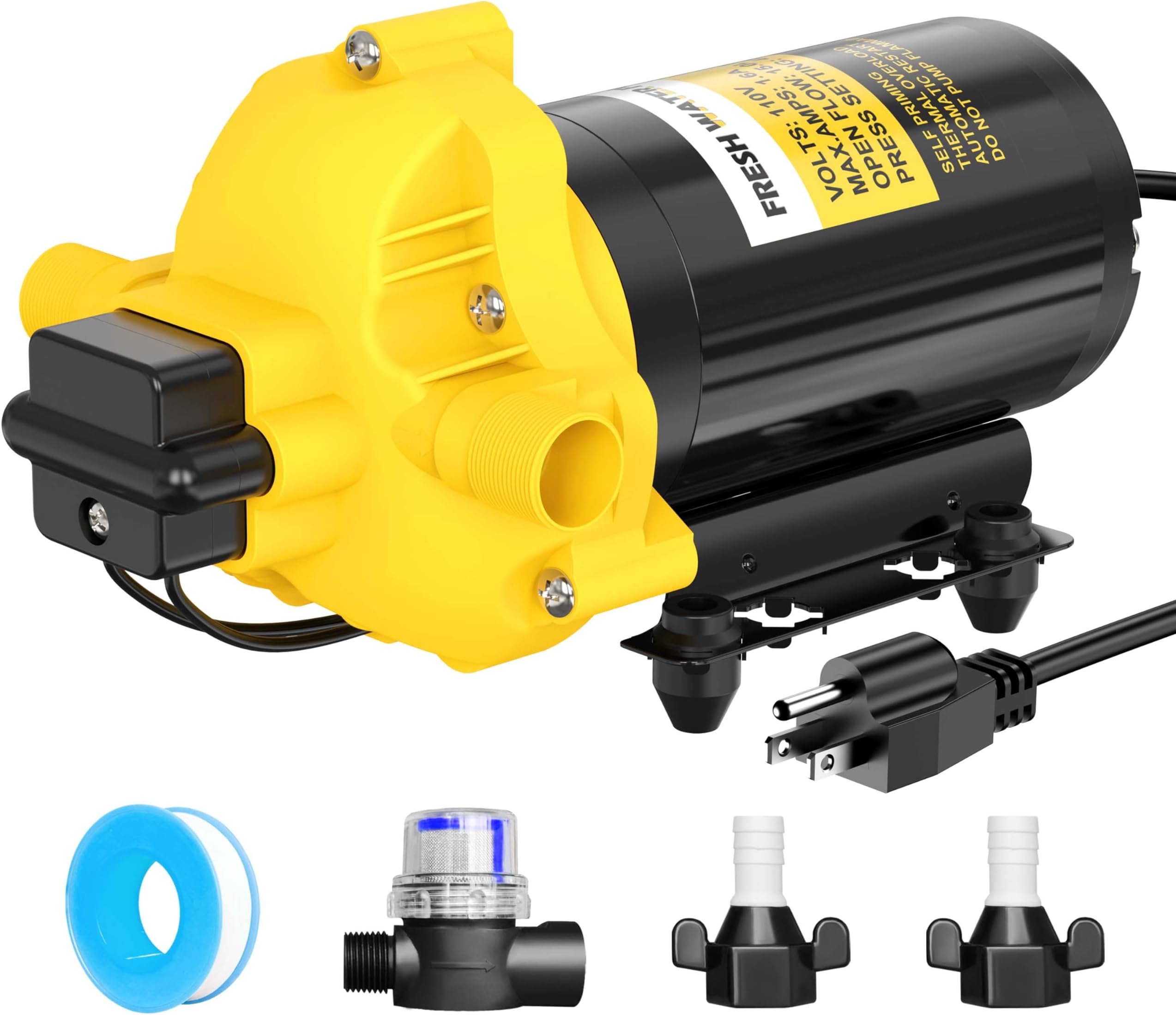 Samger Water Pressure Booster Pump, 110V 90W 243GPH 15PSI Home Water ...