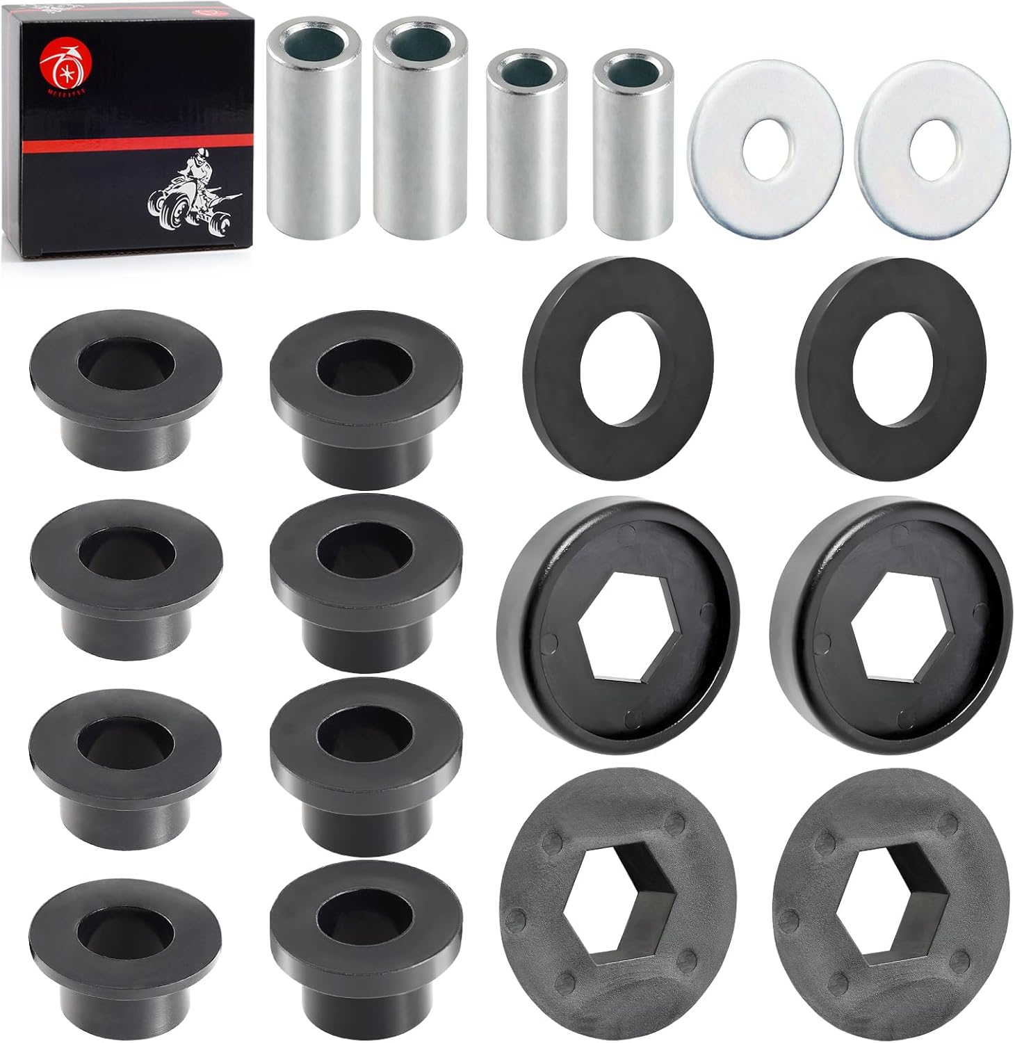 Amazon.com: Front & Rear Shock Pivot Ball Bushings Sleeve Kit 16Pcs For ...