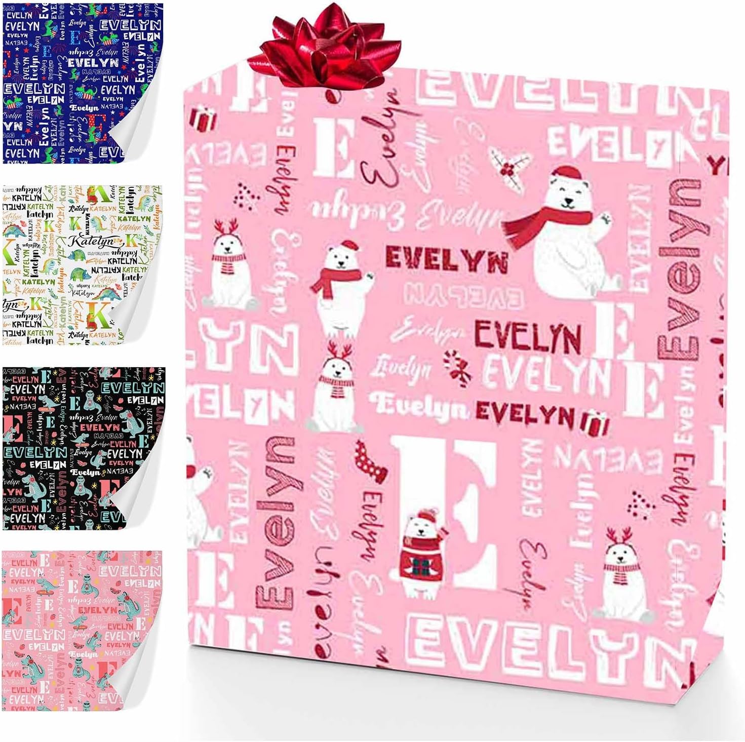 Amazon.com: MyPhotoPrint Personalized Gift Wrap Multi Color Best ...