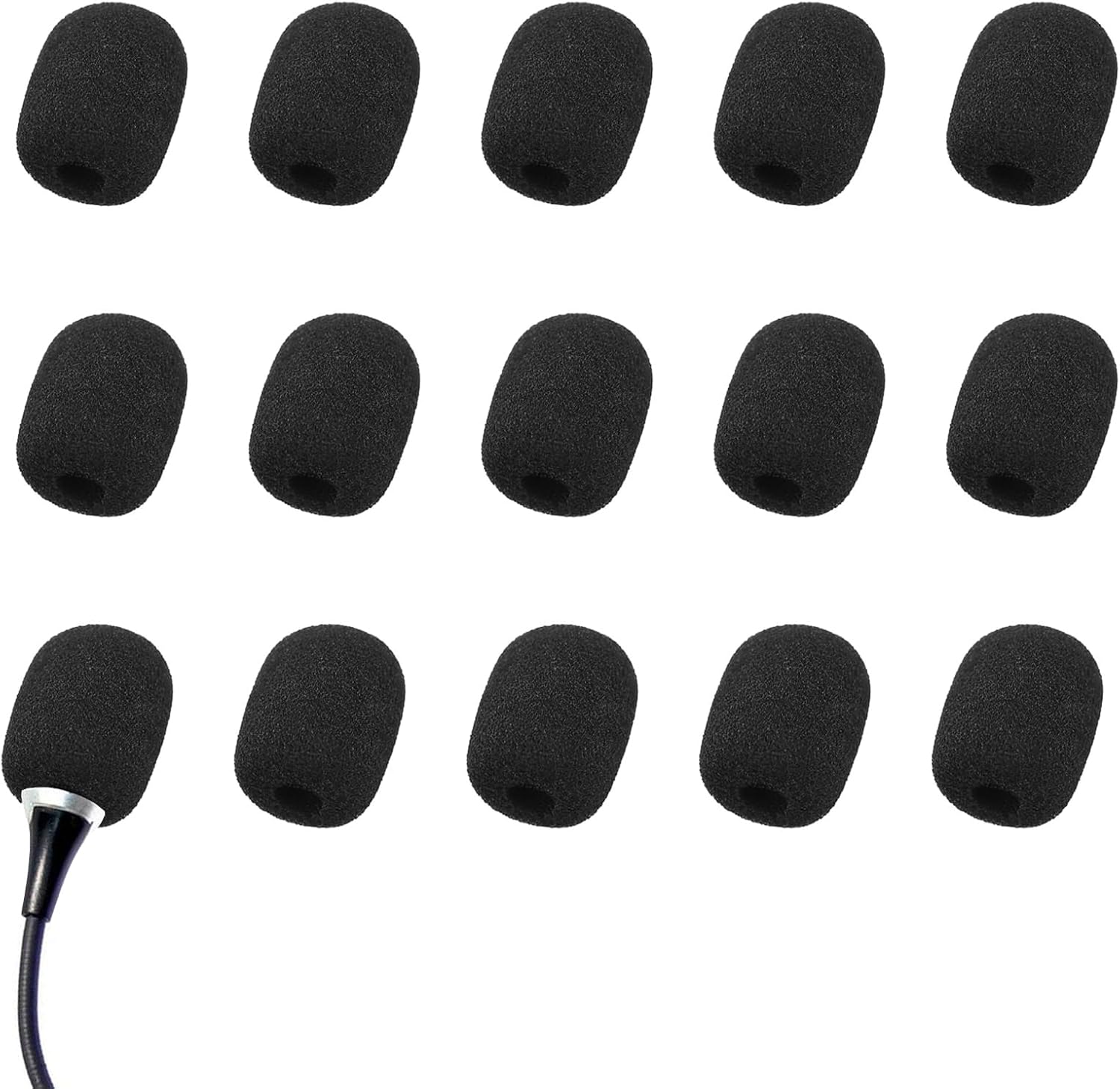 15 Packs Headset Microphone Foam Cover, Foam Mic Cover, Mini ...