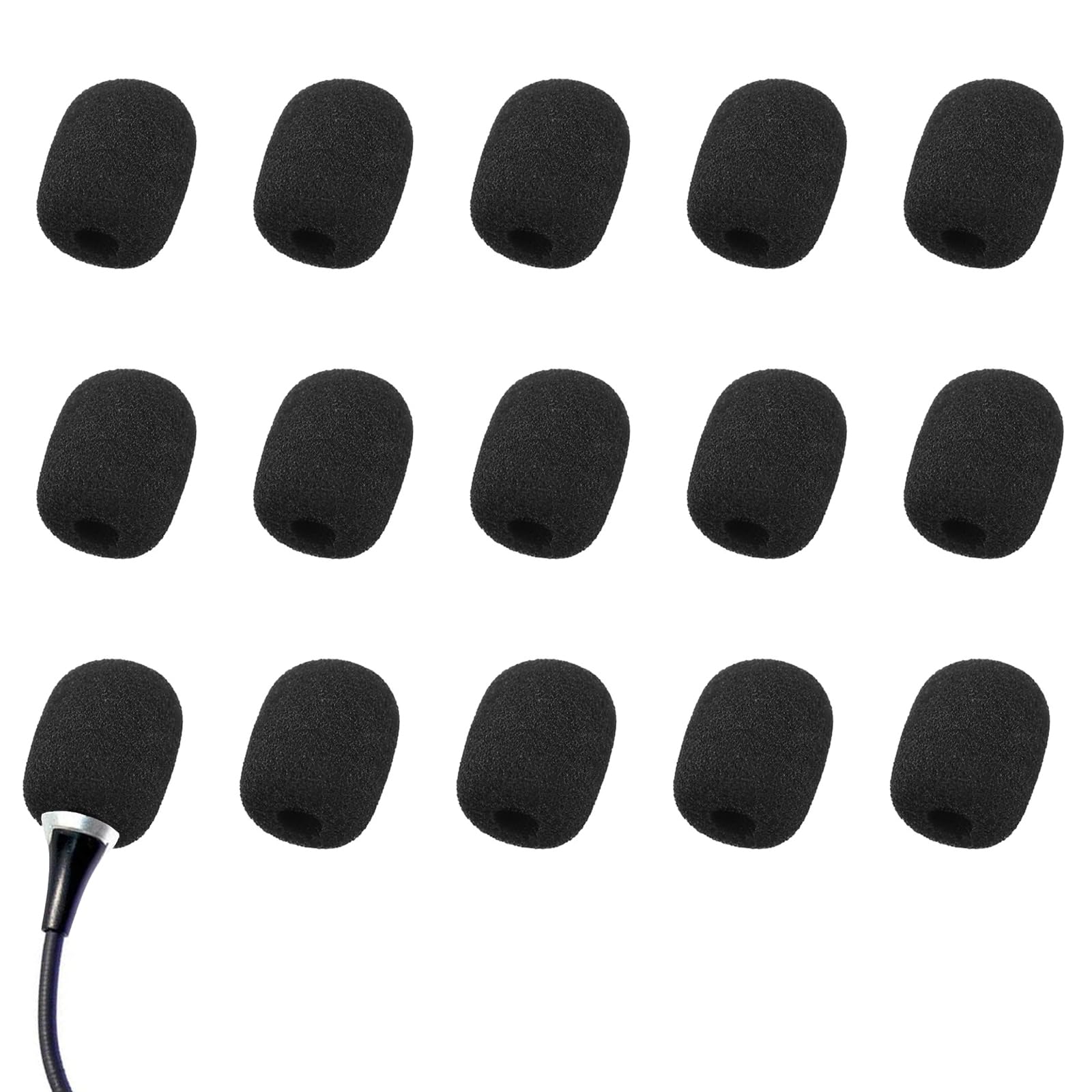 15 Packs Headset Microphone Foam Cover, Foam Mic Cover, Mini ...