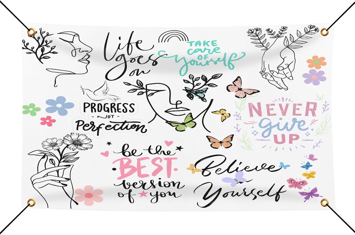 Amazon.com: Positive Affirmations Banner For Classroom 3x6 FT : Office ...