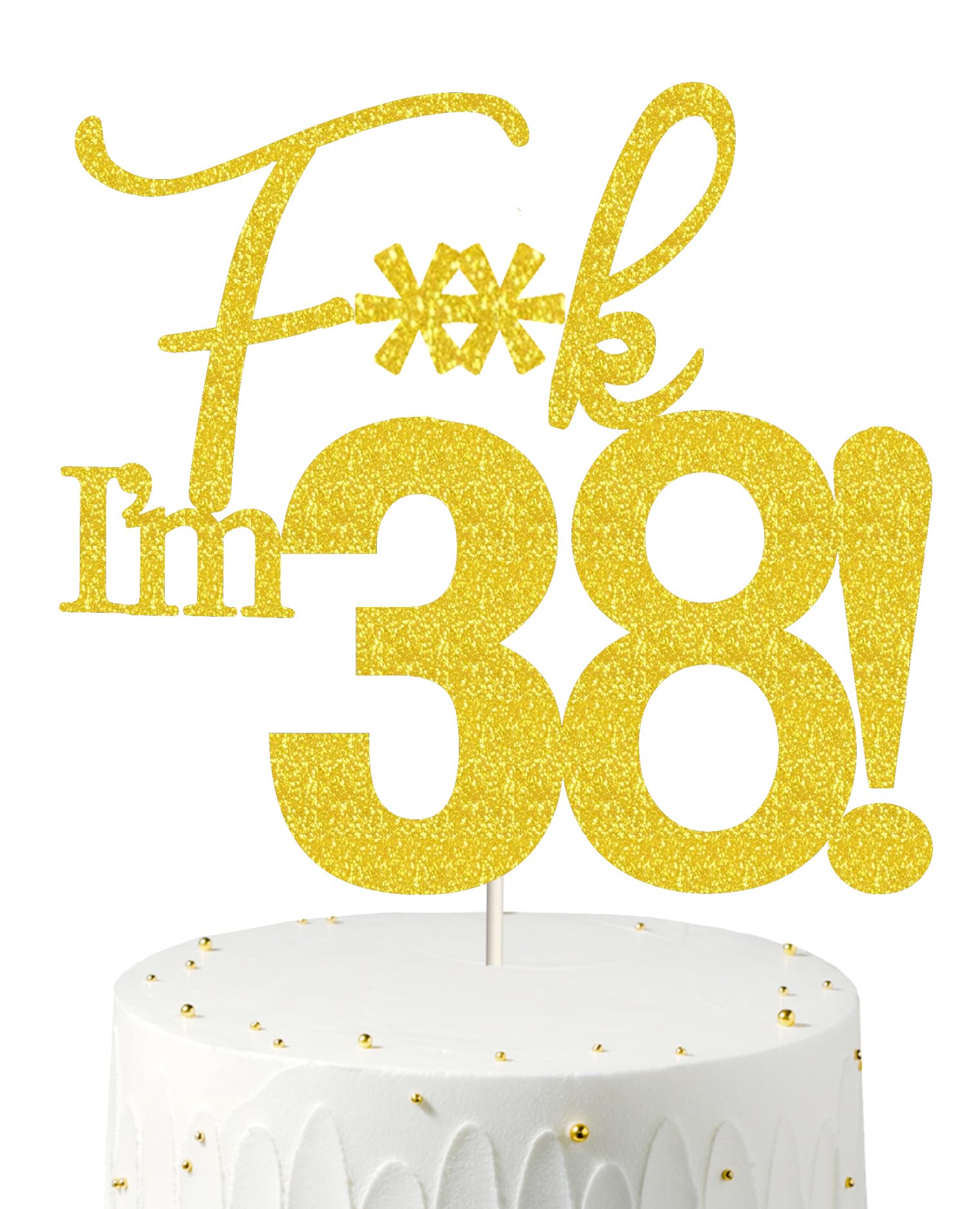 Snapklik.com : Birthday Gold Cake Toppers For Women, 38 Cake Topper ...