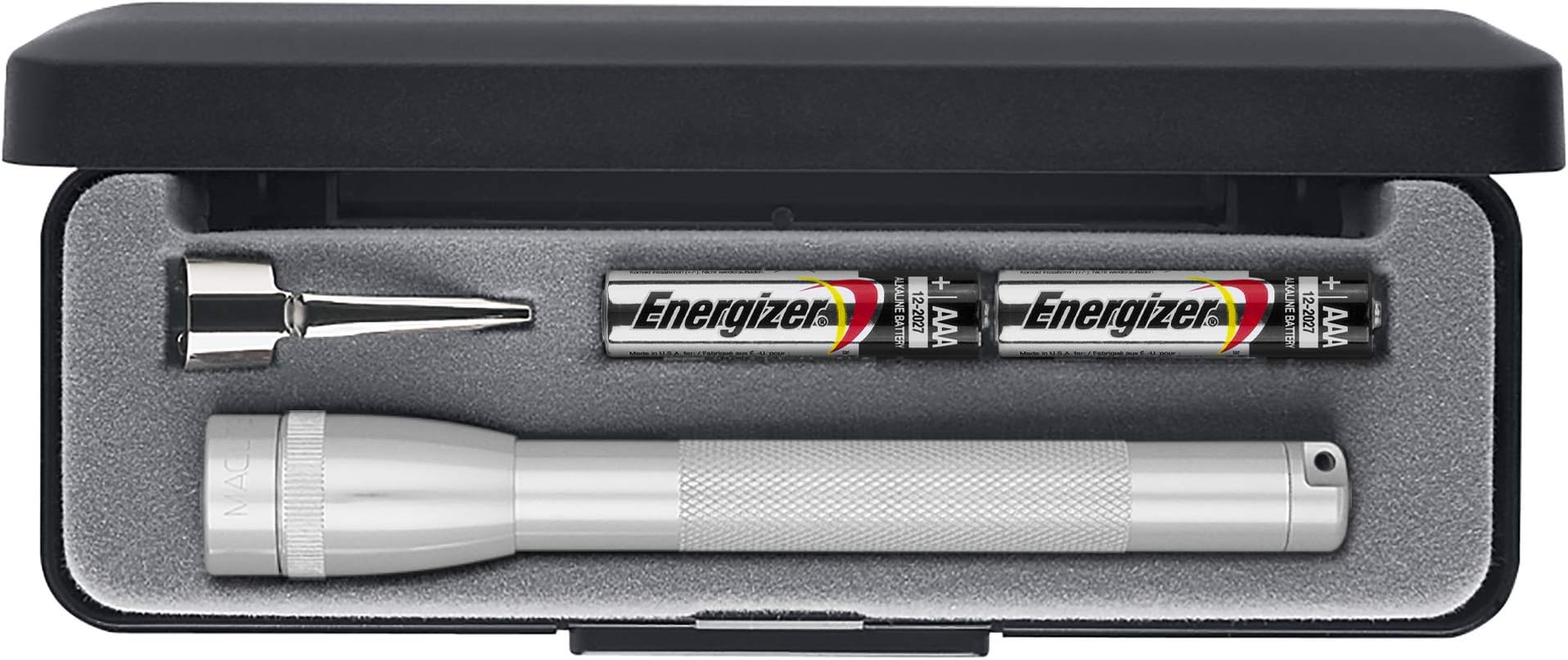 Amazon.com: Maglite Mini LED 2-Cell AA Flashlight with Holster, Silver ...