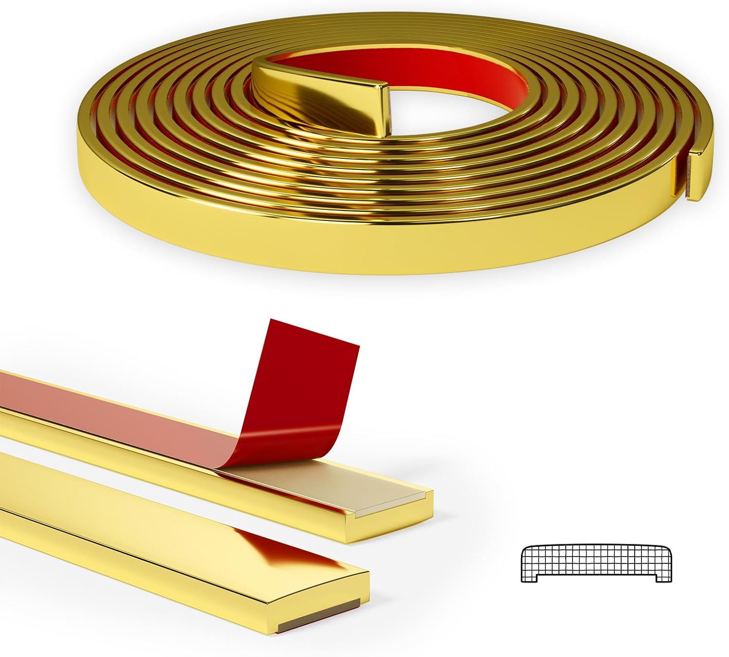 Amazon.com: Elvone 33 FT Peel and Stick Trim，Vinyl Tile Trim Edging ...