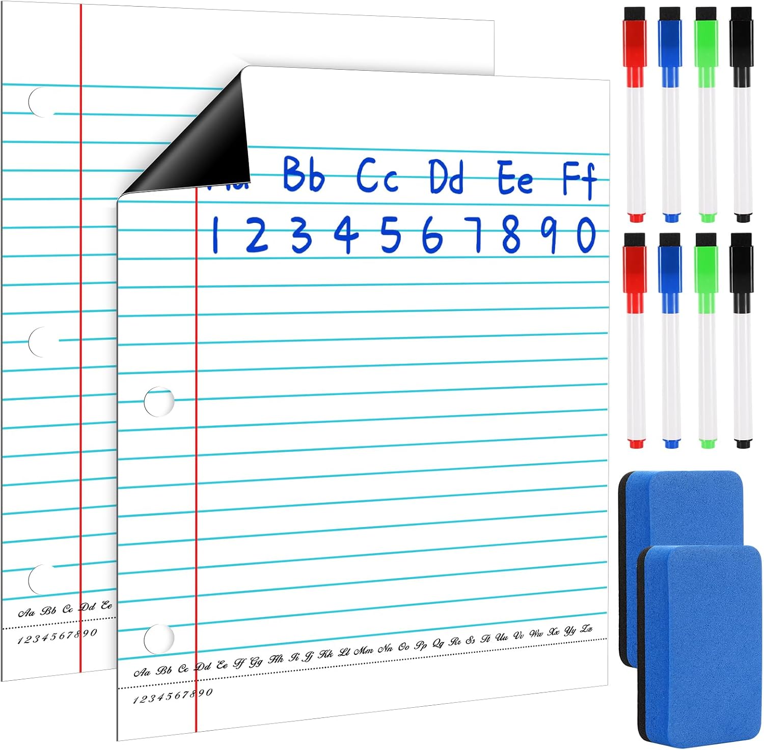 Amazon.com : Zhanmai 2 Set 28 x 22 Inch Magnetic Notebook Paper with ...