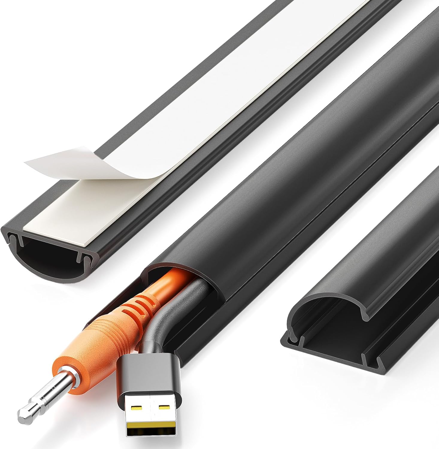 Amazon.com: Delamu 42.5in Adhesive Cord Hider Wall, Mounted TV Cord ...
