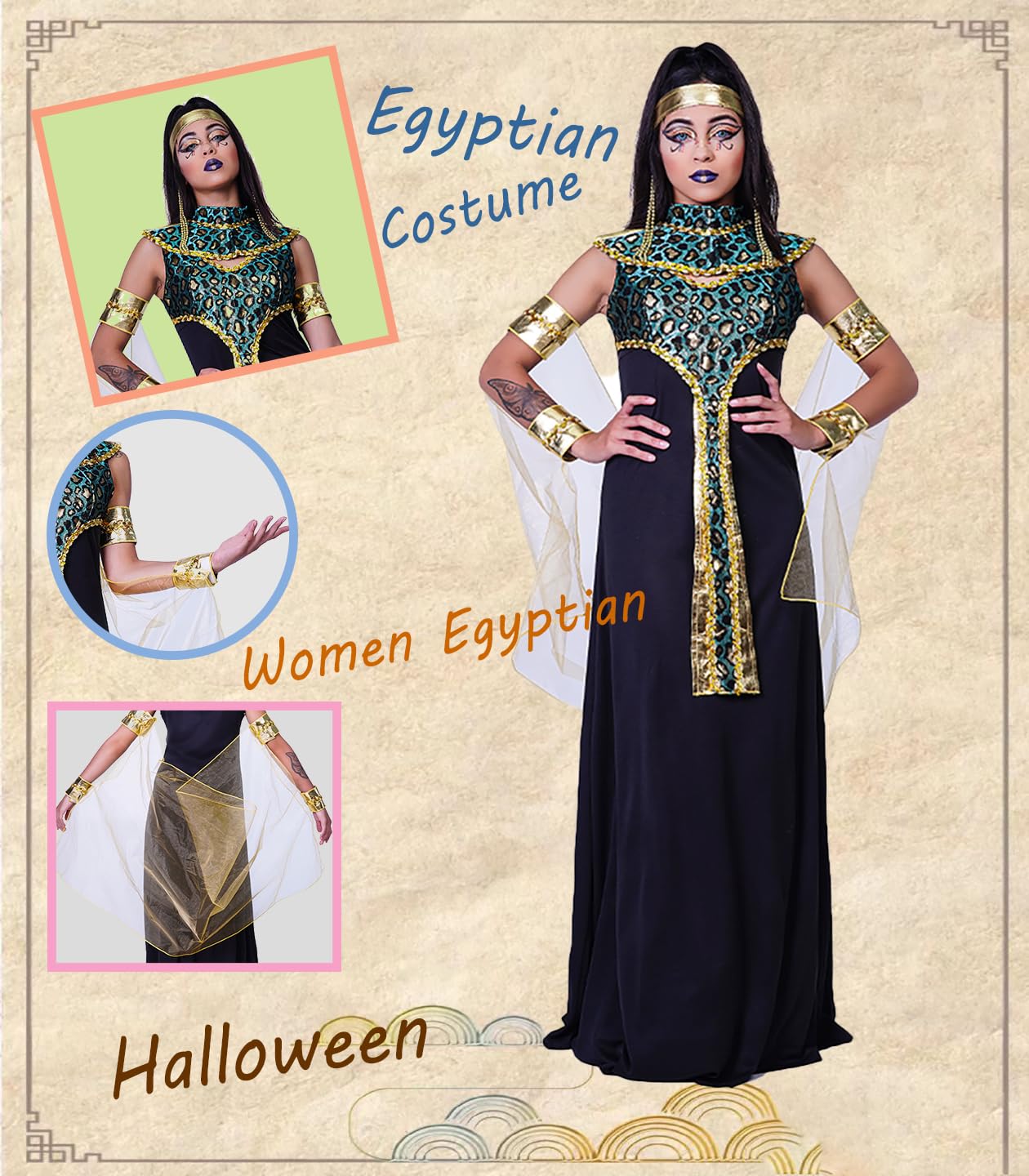 Snapklik.com : Egyptian Costume Women Fancy Dress Adult Egyptian Queen ...