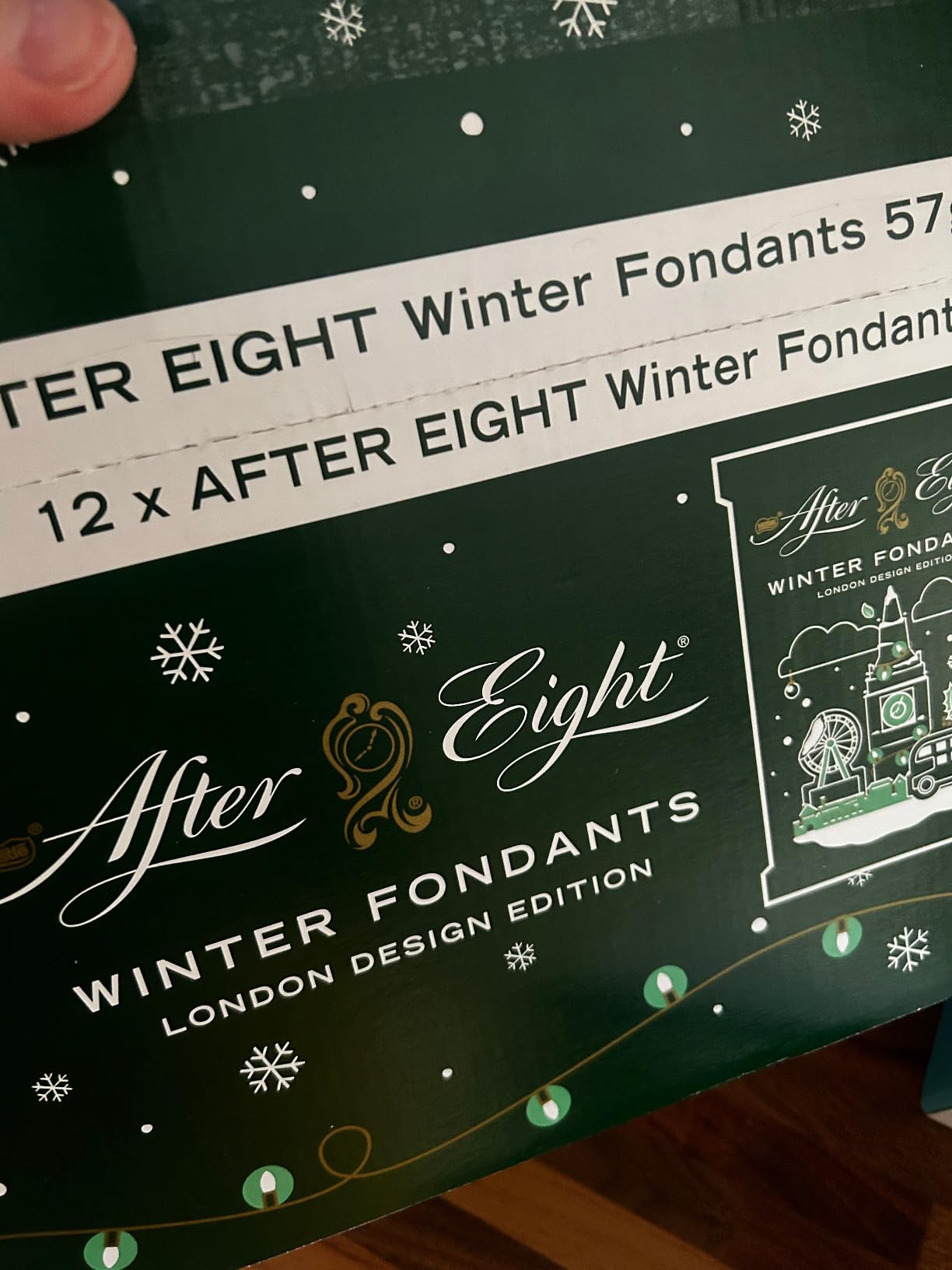 After Eight Winter Fondants Dark Mint Chocolate Bag 57g (Pack of 12 ...