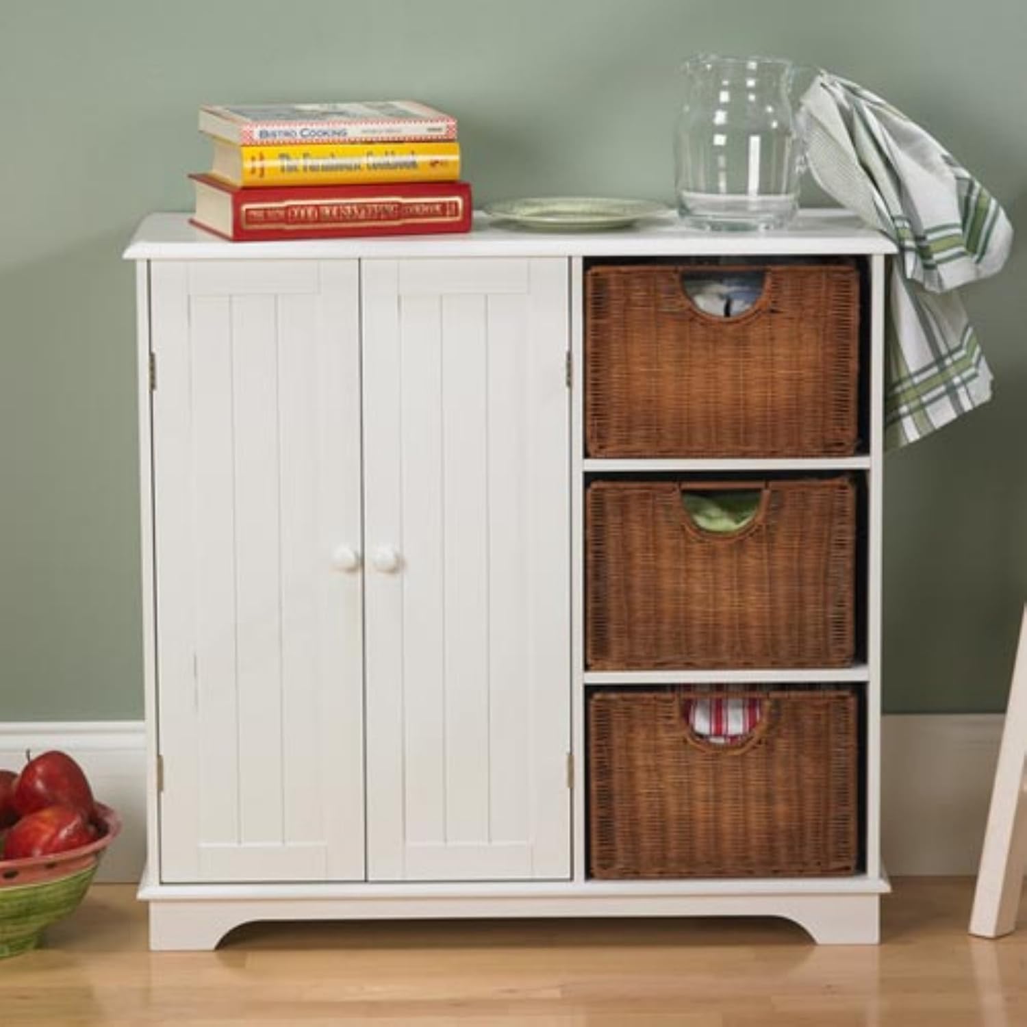 Amazon.com - Topaz White Wicker-Drawer Sideboard - Buffets & Sideboards