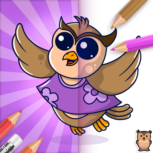 Cute Owl Coloring Pages: Birds Coloring Book for Children, toddler ...