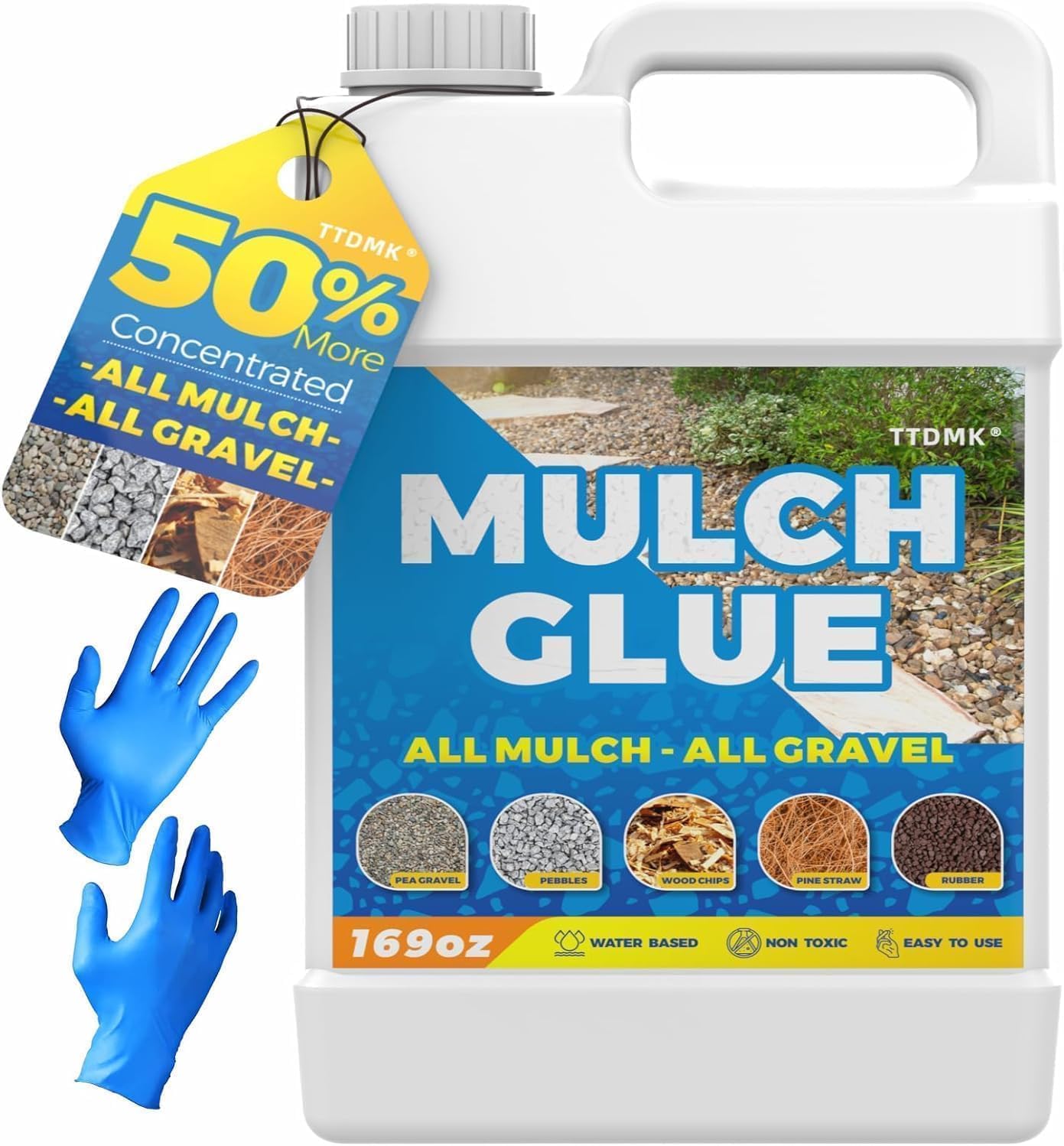 Amazon.com: 169oz Concentrate Rock Glue, Mulch Glue, Pea Gravel Glue ...