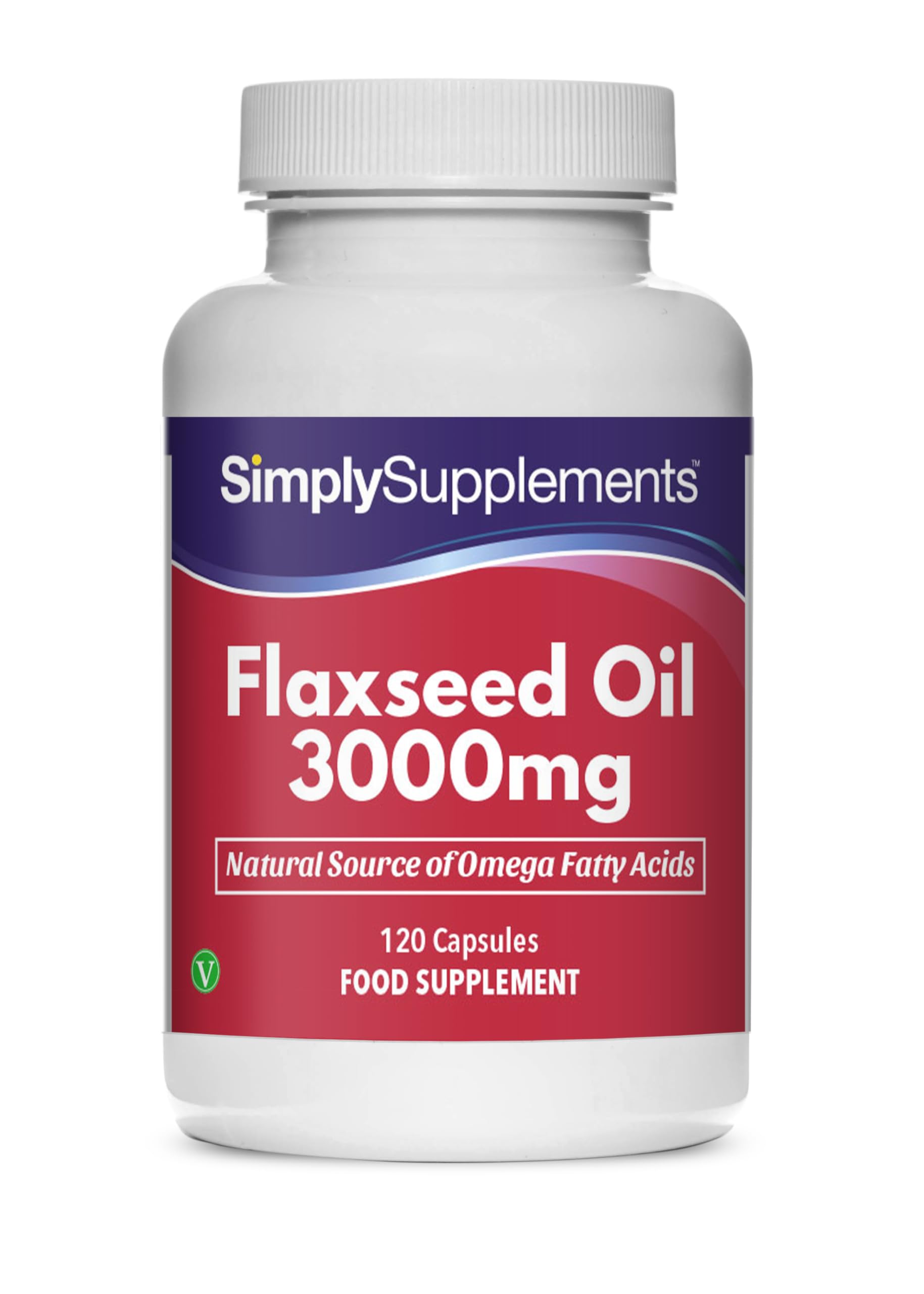 Flaxseed Oil Capsules 3000mg | 120 Capsules of Cold Pressed Flaxseed ...