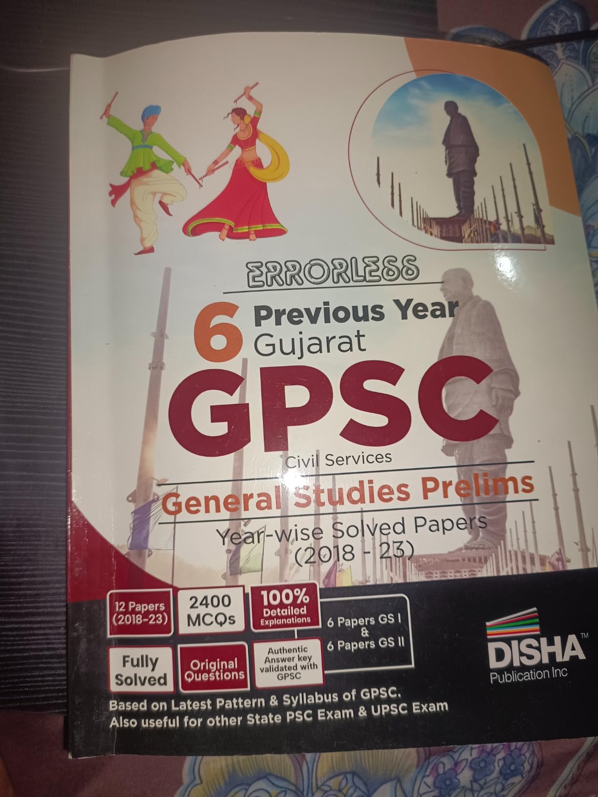 Buy Disha Errorless 6 Previous Year Gujarat GPSC Civil Services General ...