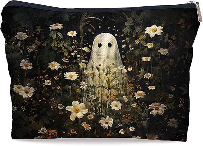 Amazon.com : Ayxvt Ghosts Floral Makeup Bag - Ghosts Cosmetic Bags for ...