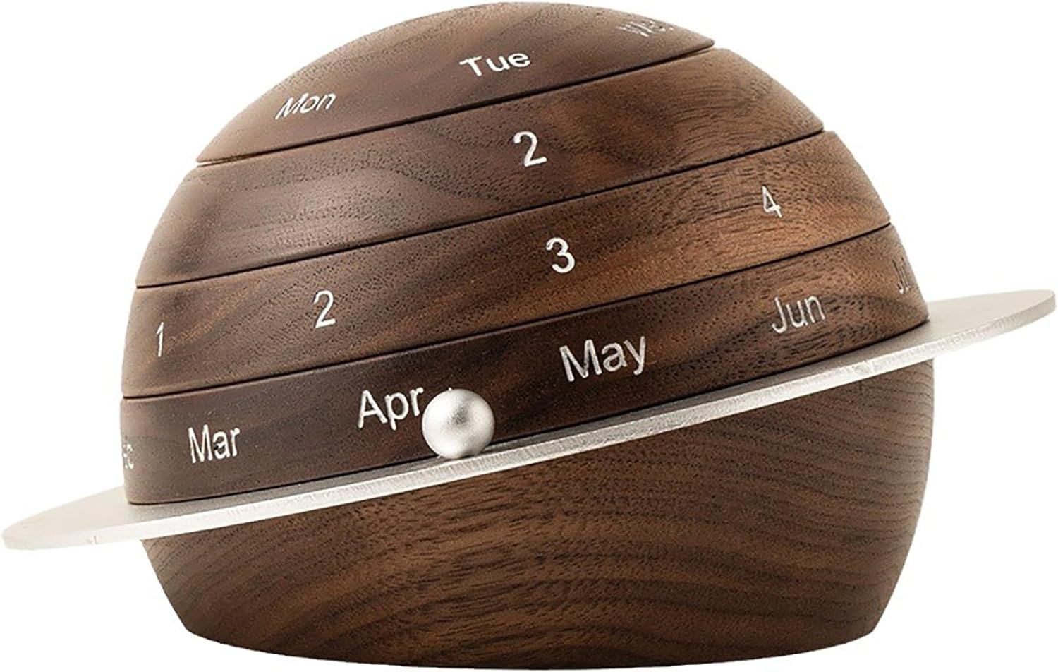 Amazon.com: 5.12 Inch Wooden Wheeling Calendar Month Week Day Date ...