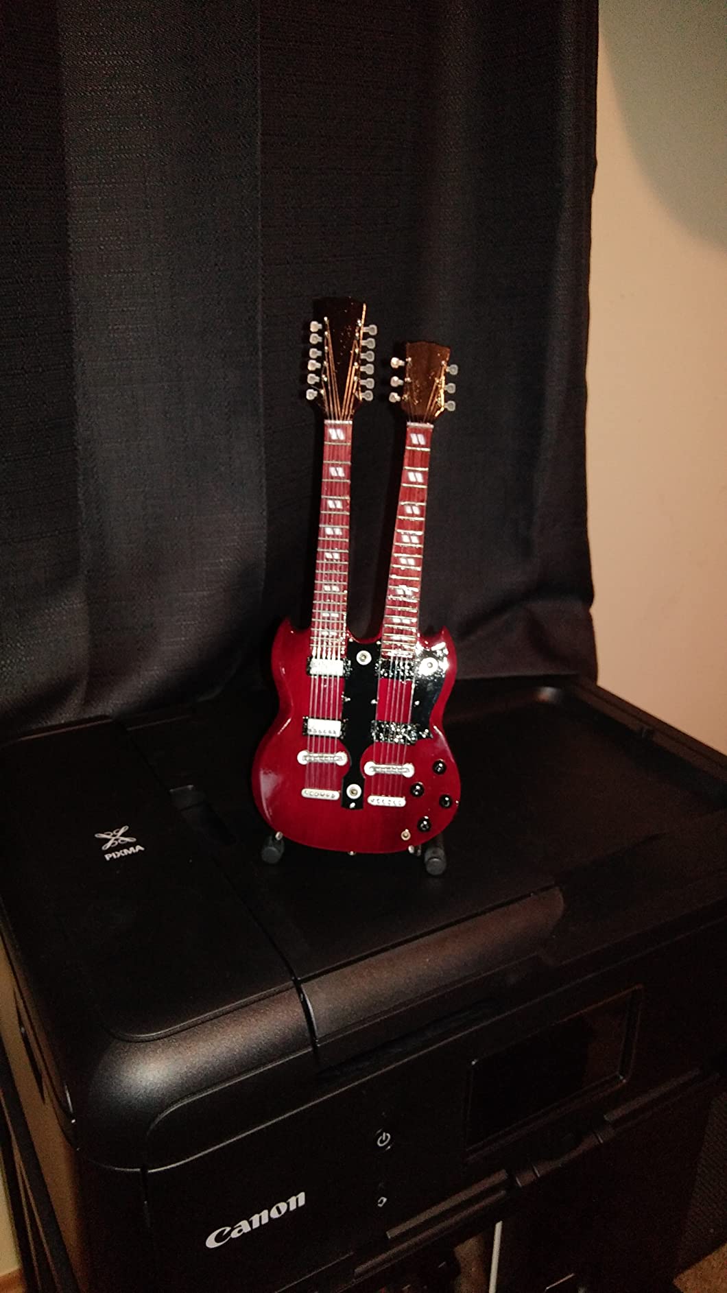 $7/mo - Finance Jimmy Page Double Neck Mini Guitar Replica, Miniature ...