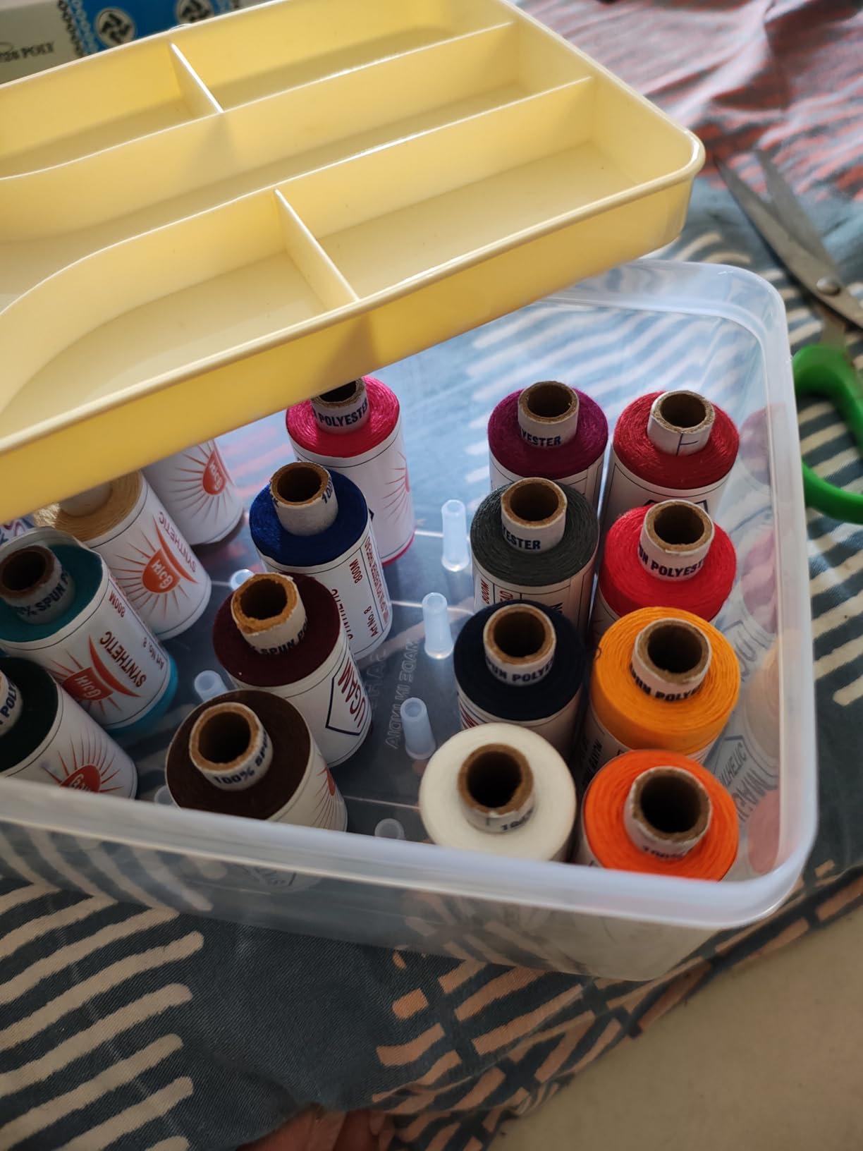 Buy RJ ROJENO Saheli Thread and Needle Box - Big Size 36 spools Empty ...