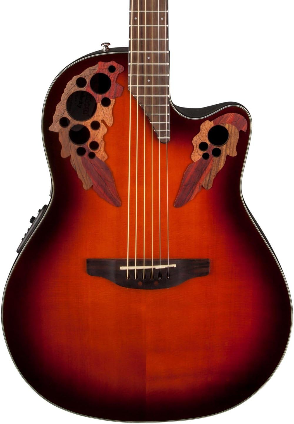 Amazon.com: Ovation CE44-1 Acoustic-Electric Guitar, 2-Tone Sunburst ...